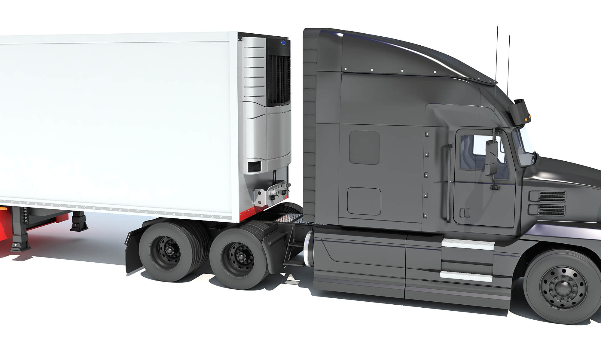 Truck with Reefer Refrigerator Trailer - 3D Model by 3D Horse
