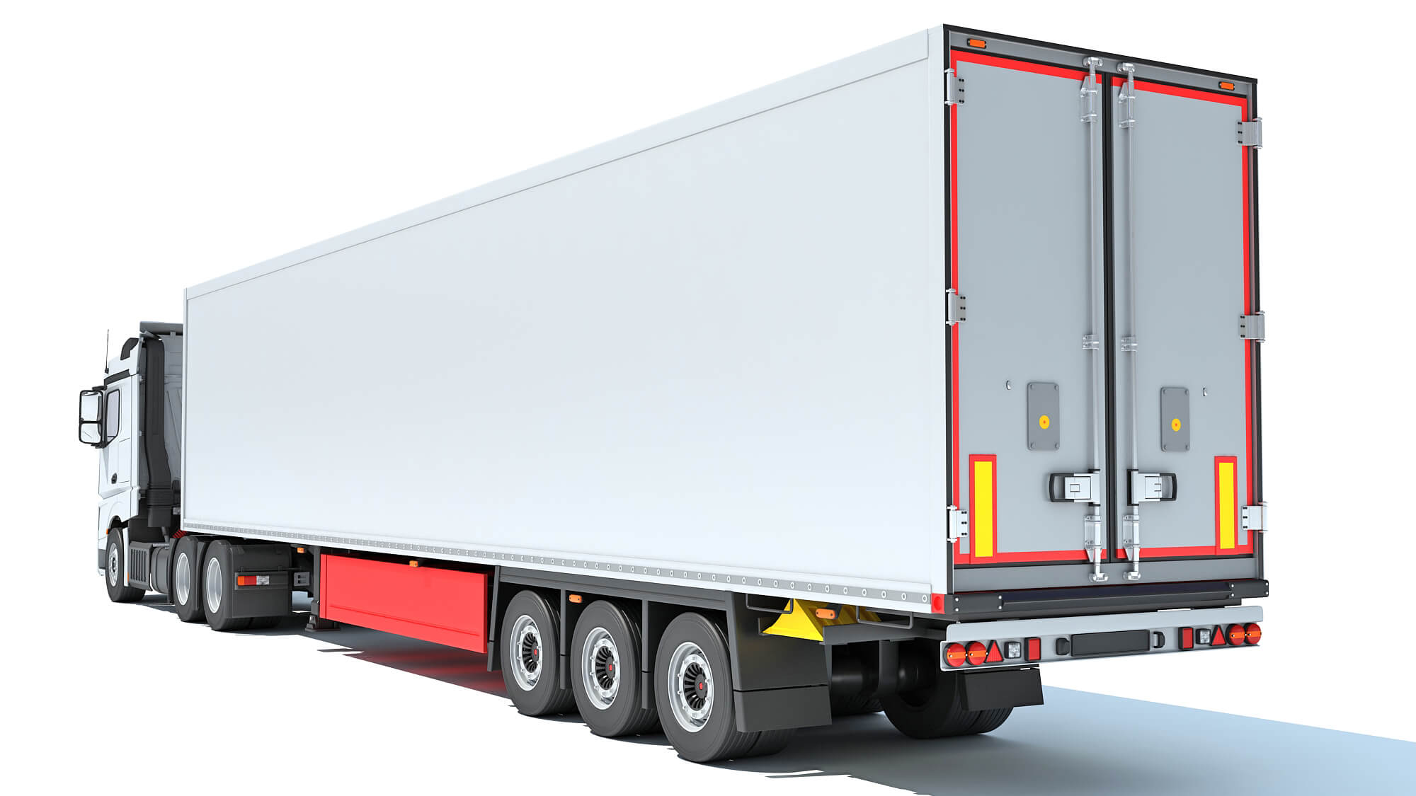 Truck with Reefer Refrigerator Trailer - 3D Model by 3D Horse