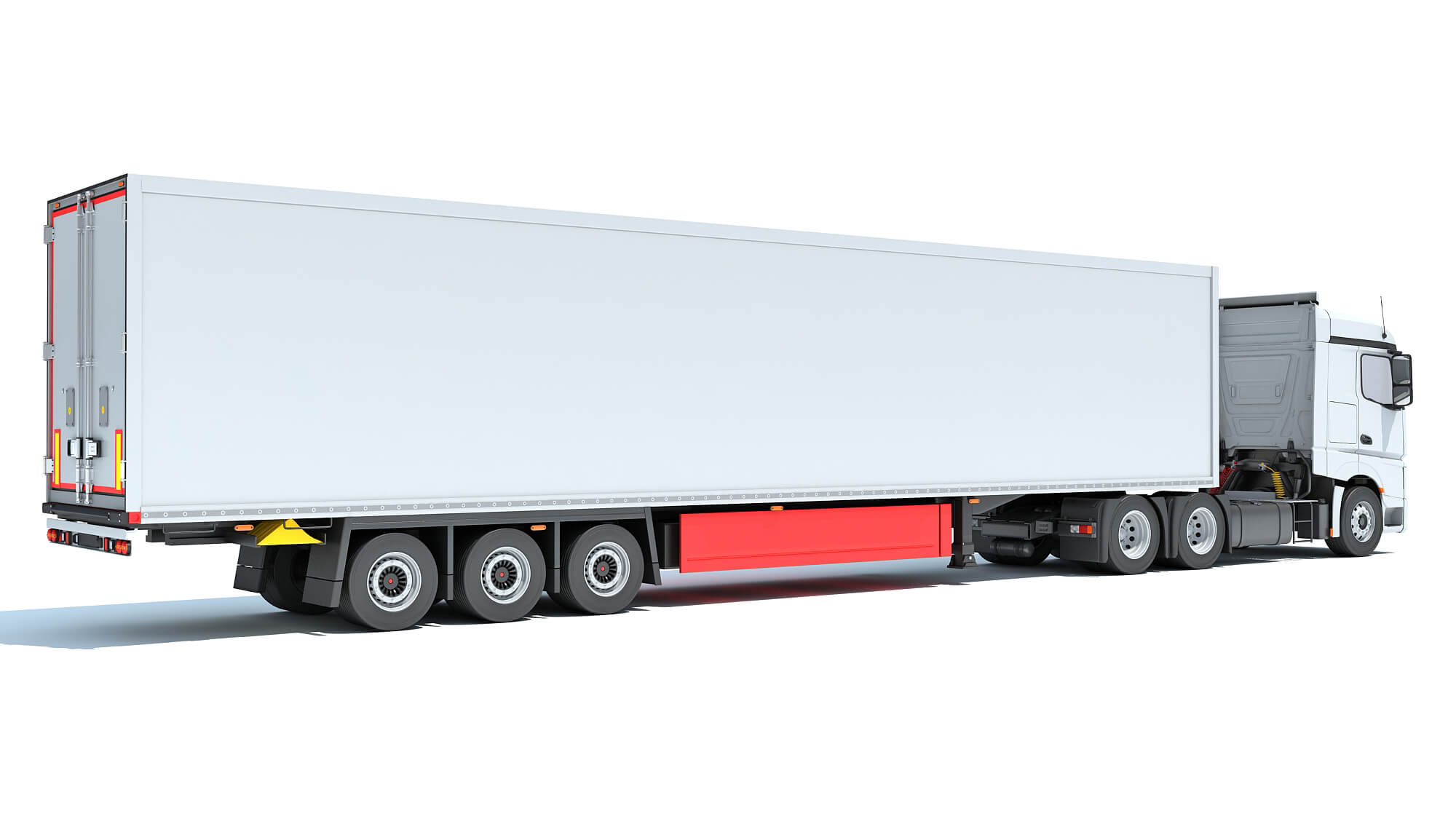 Truck with Reefer Refrigerator Trailer - 3D Model by 3D Horse