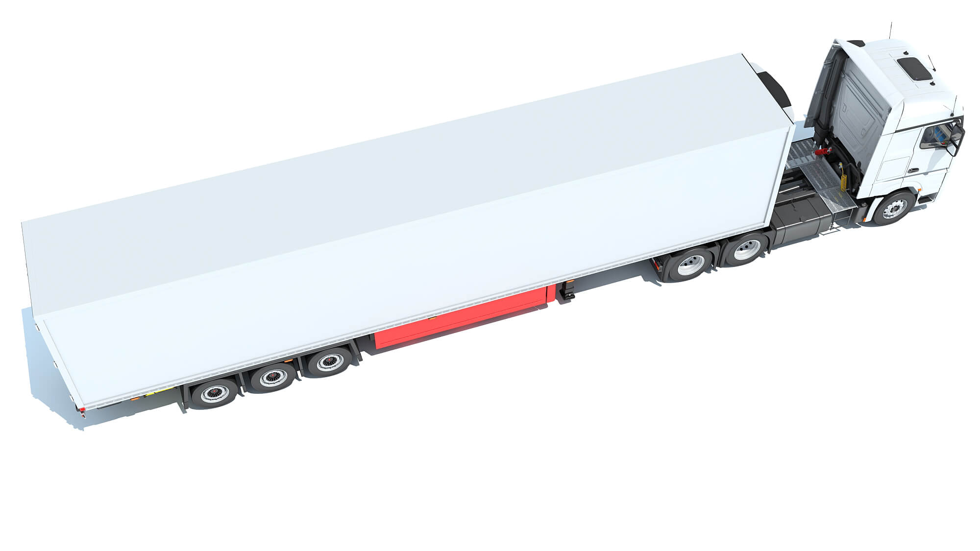 Truck with Reefer Refrigerator Trailer - 3D Model by 3D Horse