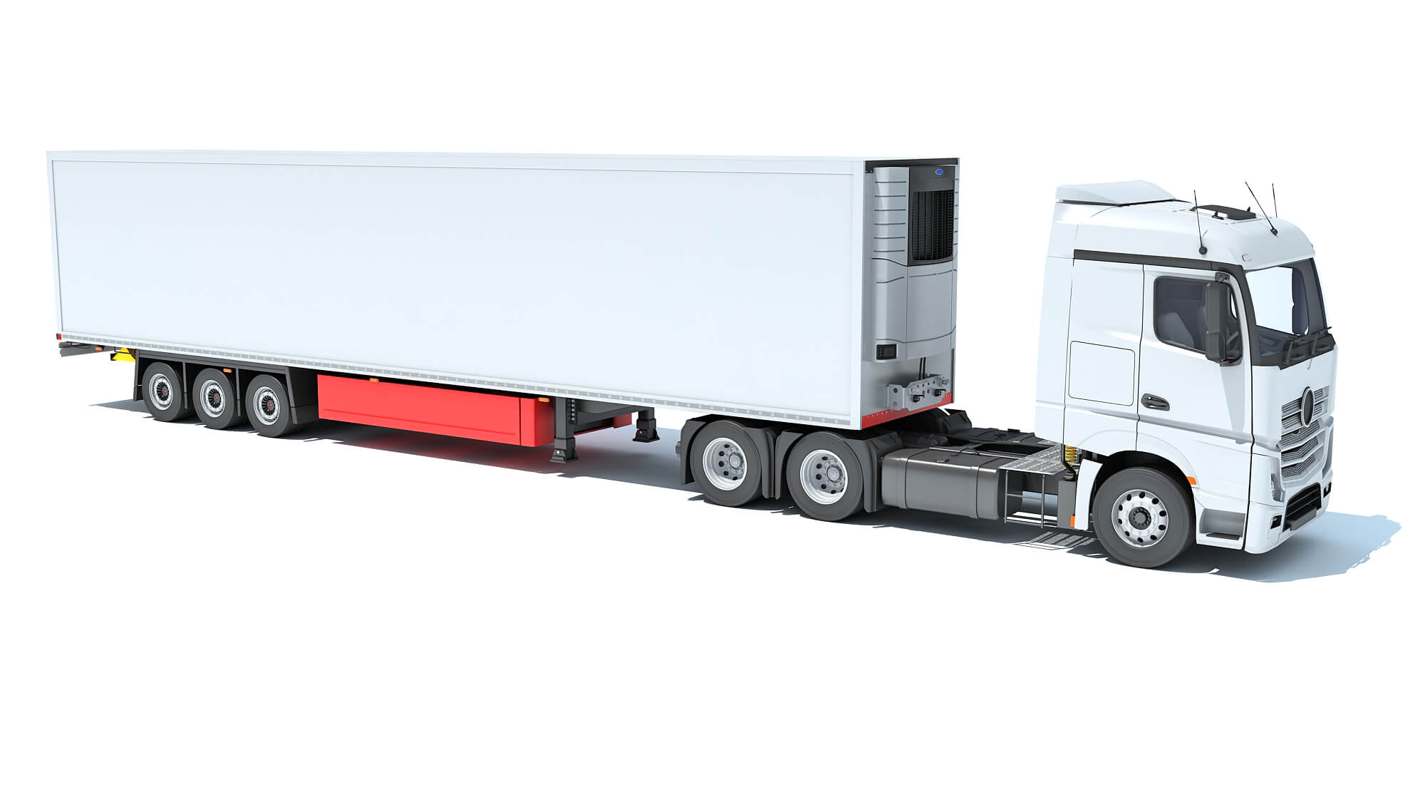 Truck with Reefer Refrigerator Trailer - 3D Model by 3D Horse