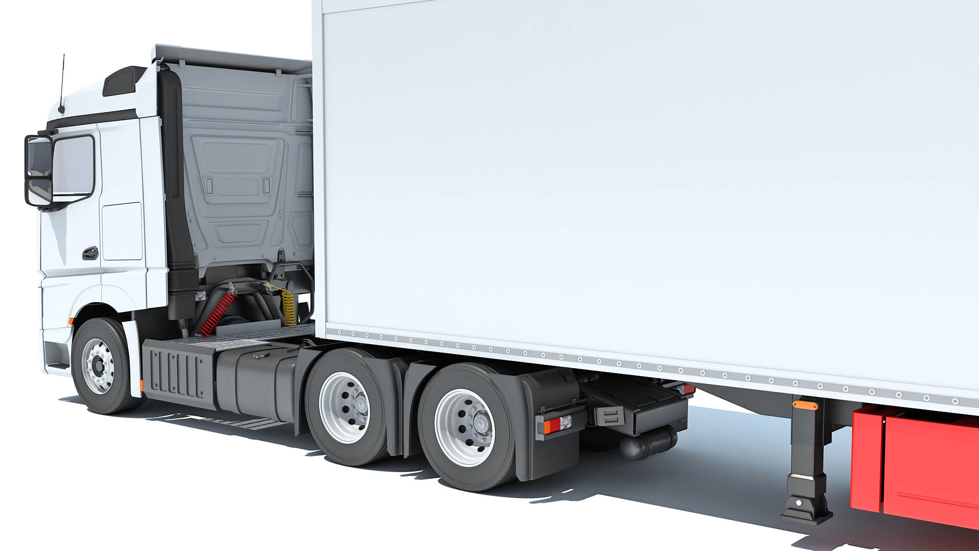 Truck with Reefer Refrigerator Trailer - 3D Model by 3D Horse