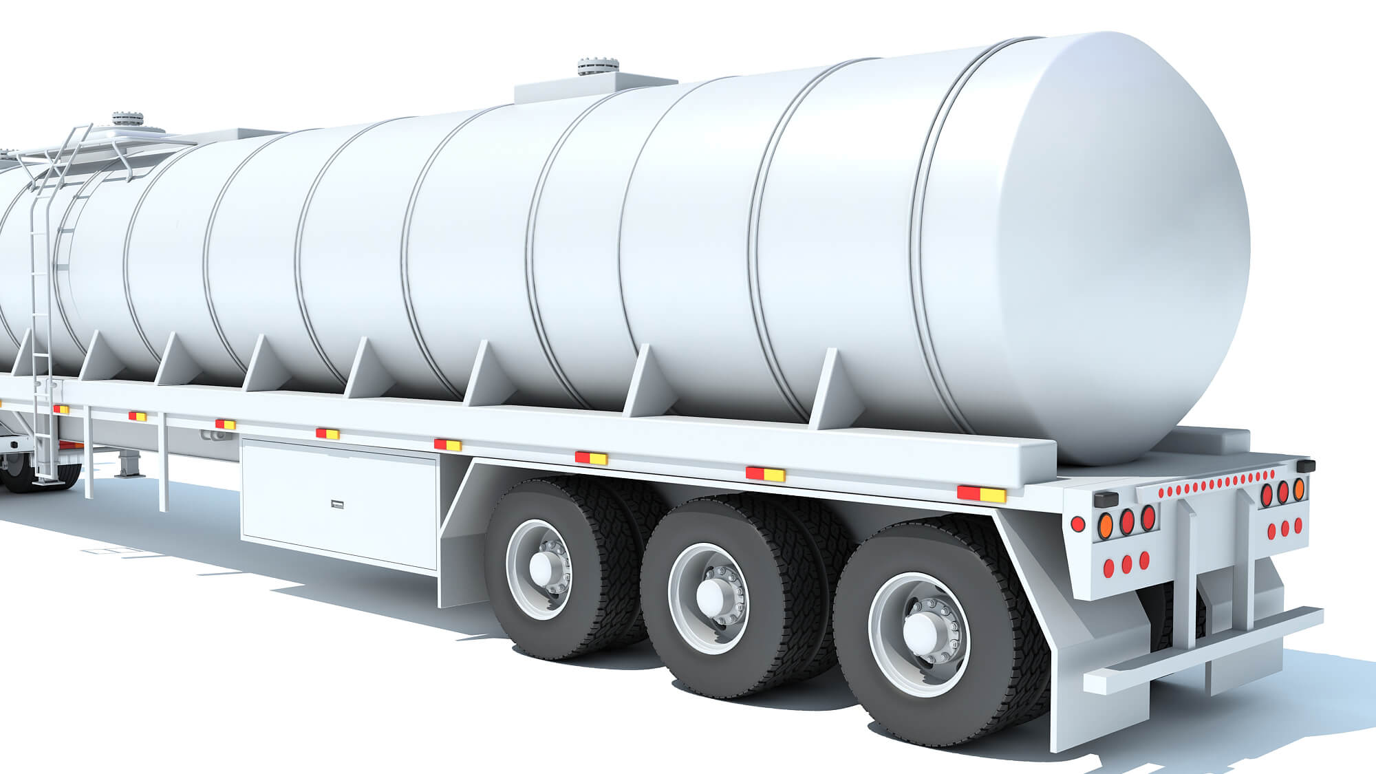Truck with Tank Semi Trailer - 3D Model by 3D Horse