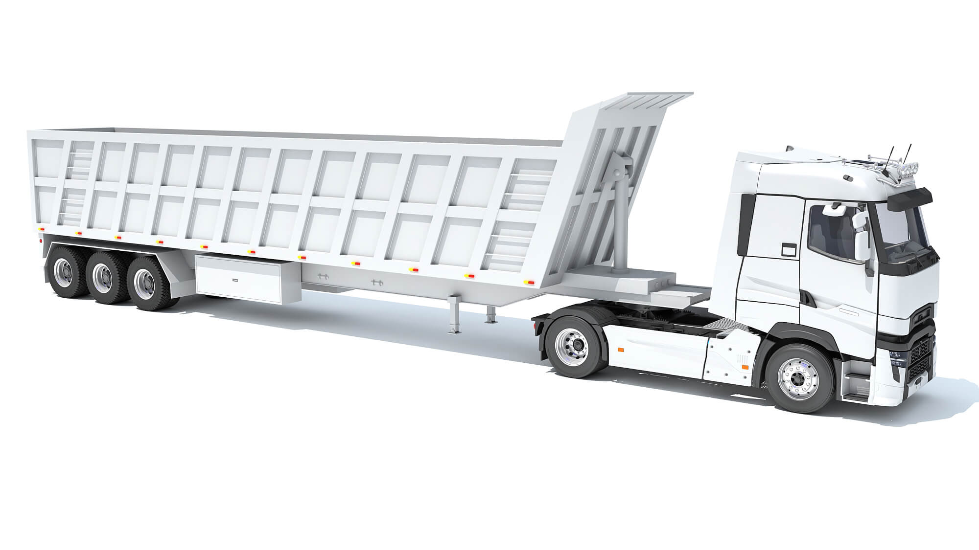 Truck with Tipper Trailer - 3D Model by 3D Horse