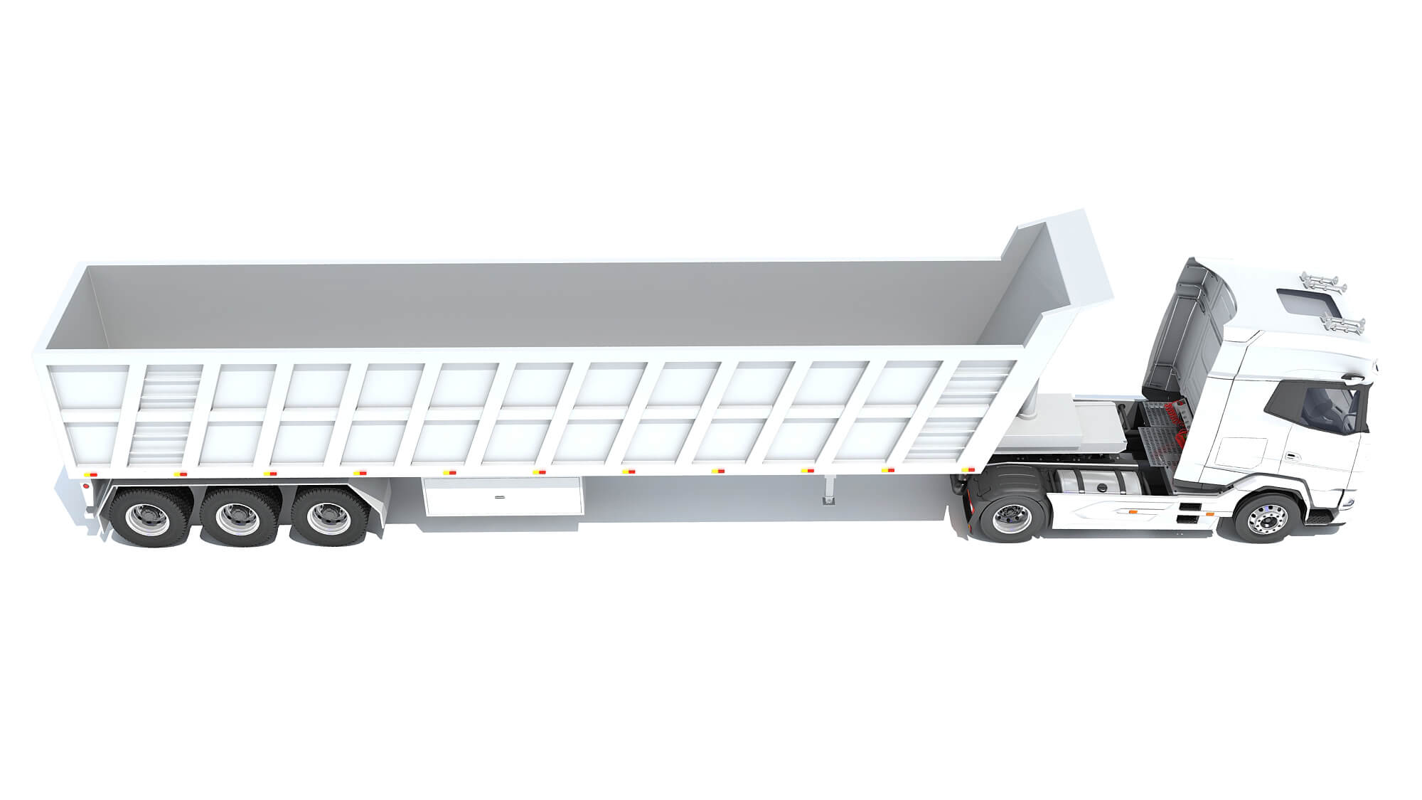 Truck with Tipper Trailer - 3D Model by 3D Horse