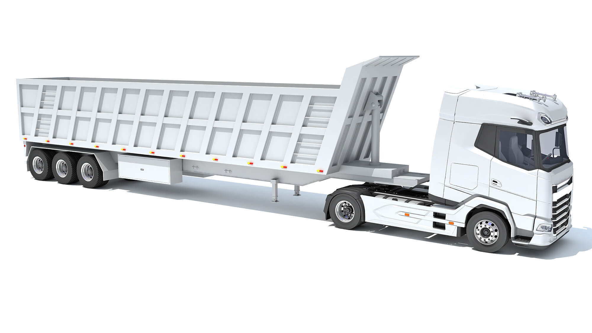 Truck with Tipper Trailer - 3D Model by 3D Horse
