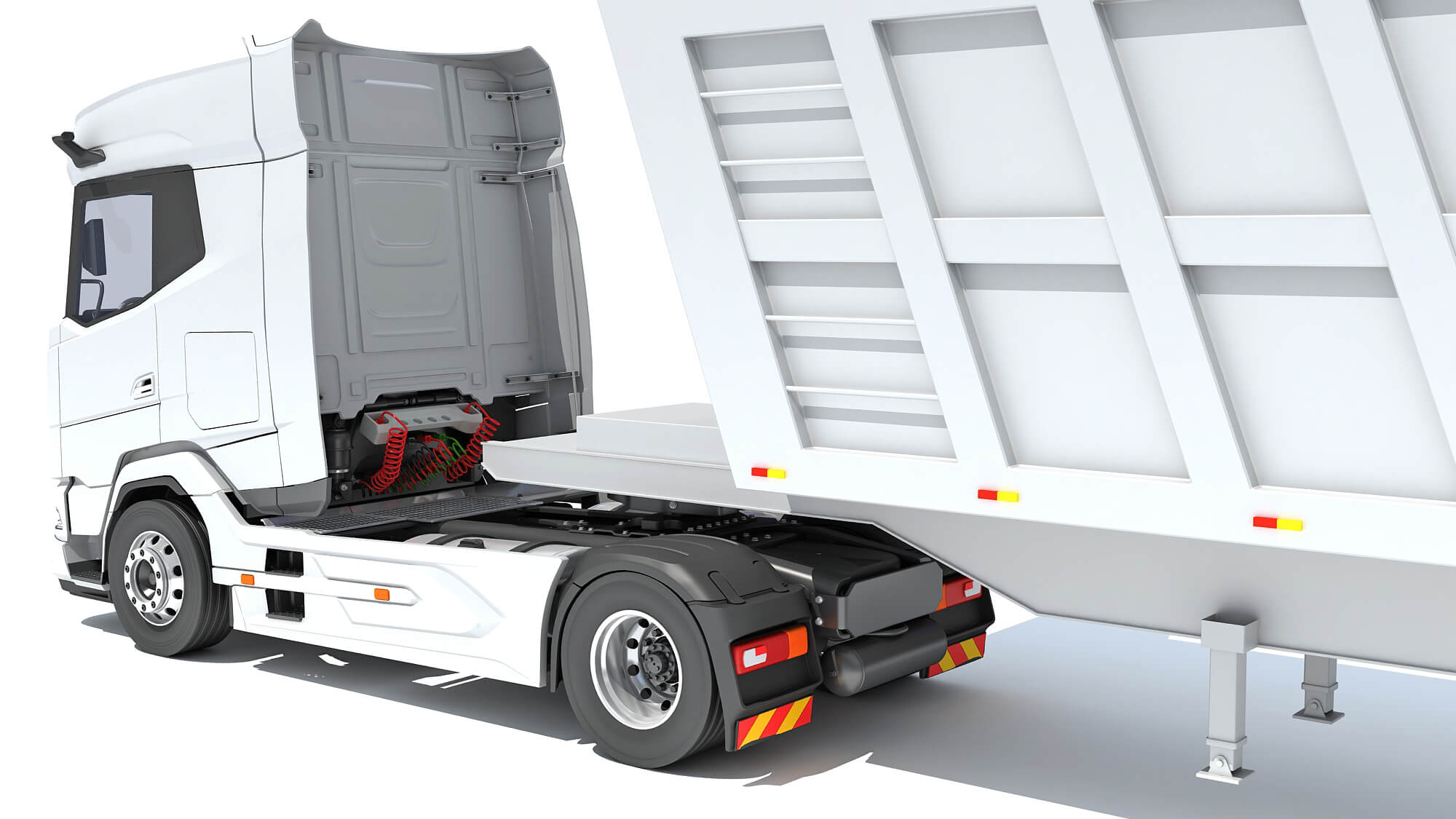 Truck with Tipper Trailer - 3D Model by 3D Horse