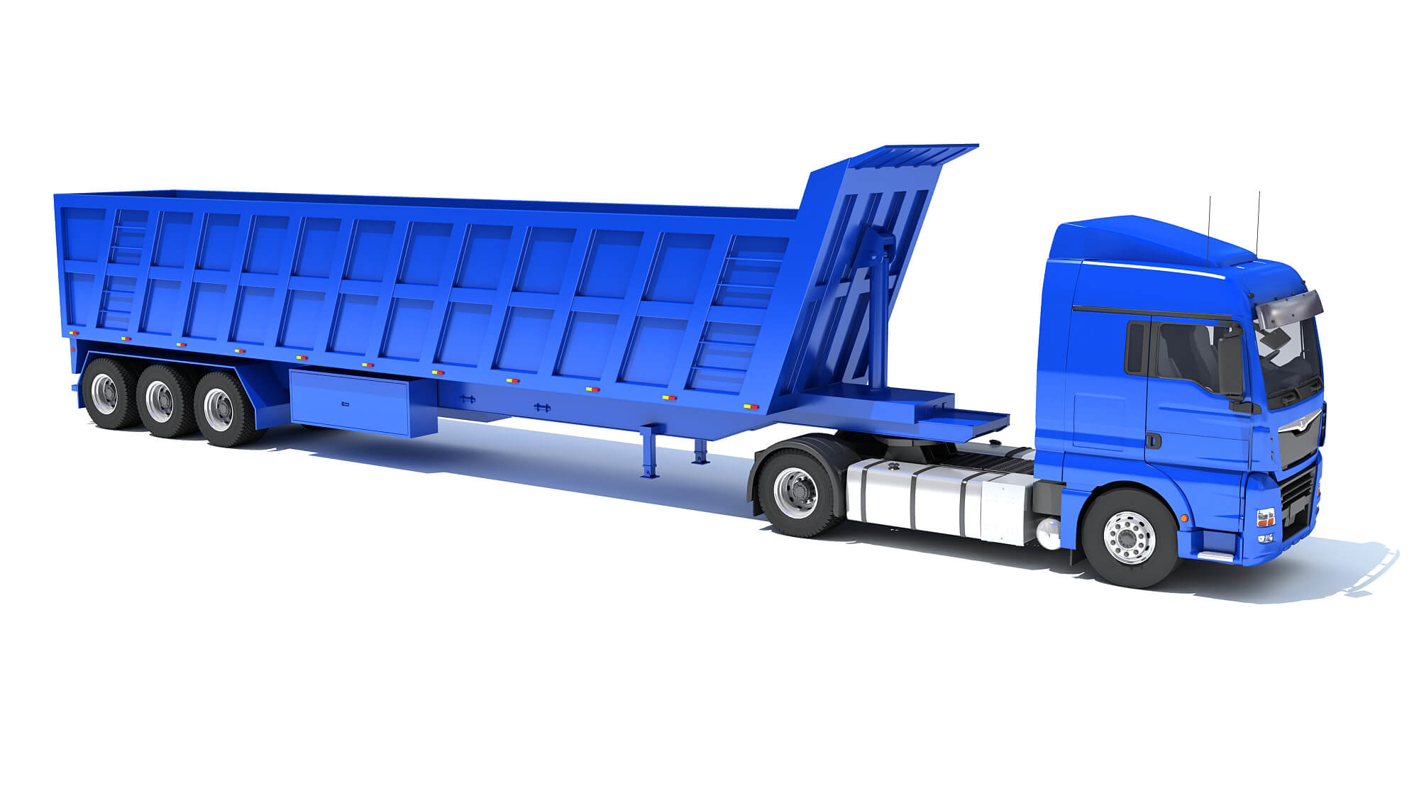 Truck with Tipper Trailer - 3D Model by 3D Horse