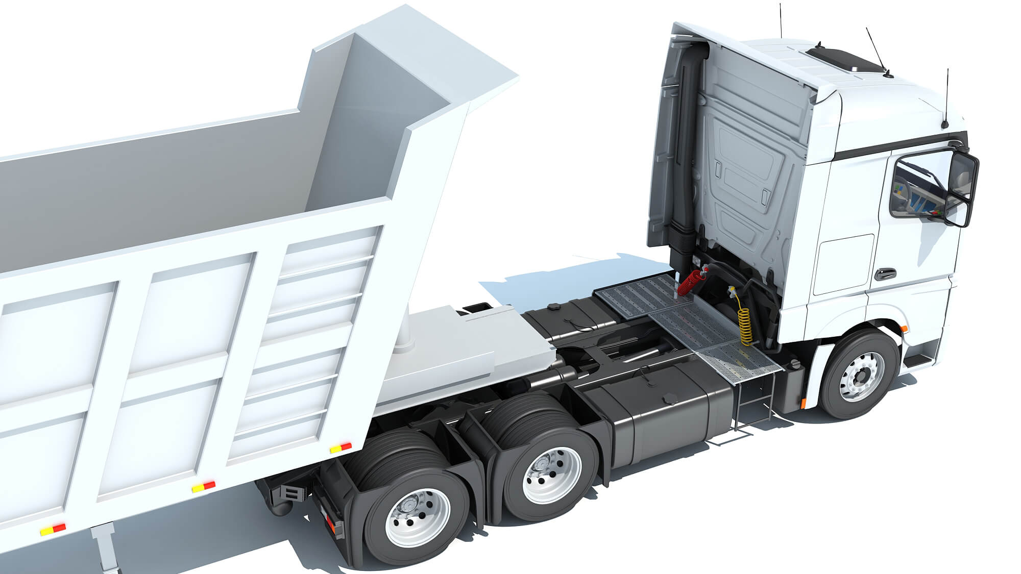 Truck with Tipper Trailer - 3D Model by 3D Horse