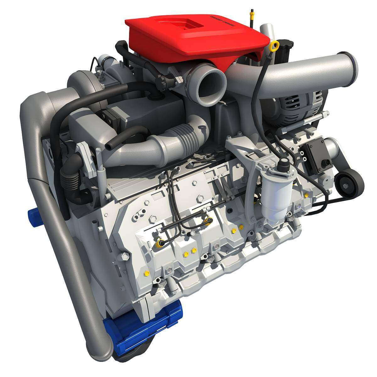 Turbo Diesel Car Engine - 3D Model by 3D Horse