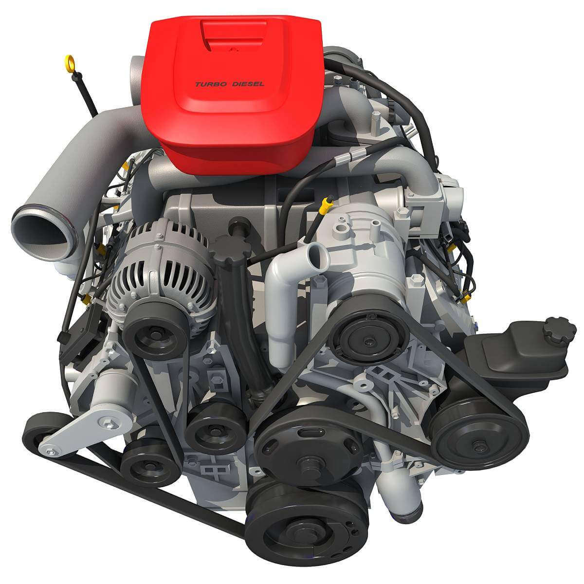 Turbo Diesel Car Engine - 3D Model by 3D Horse
