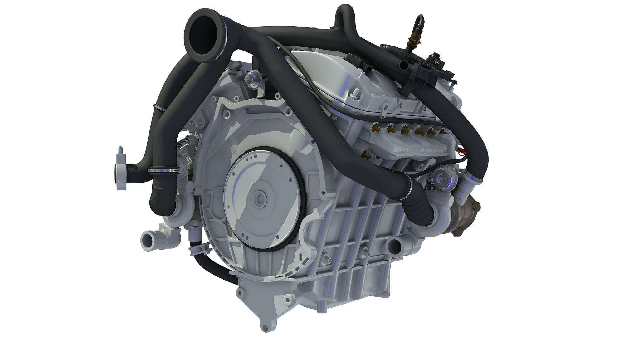 Turbocharged Direct Injection Gasoline Engine - 3D Model by 3D Horse