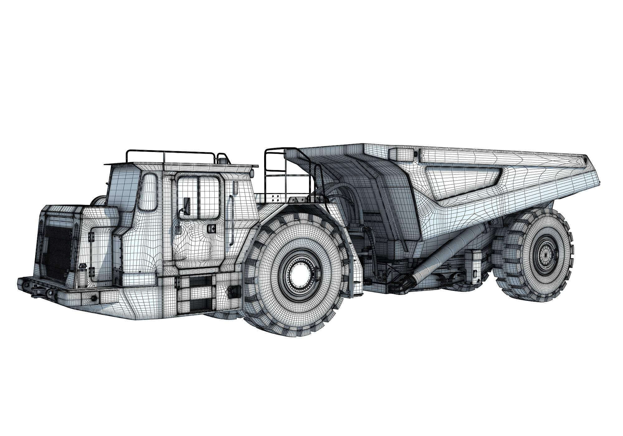 Underground Articulated Mining Truck - 3D Model by 3D Horse