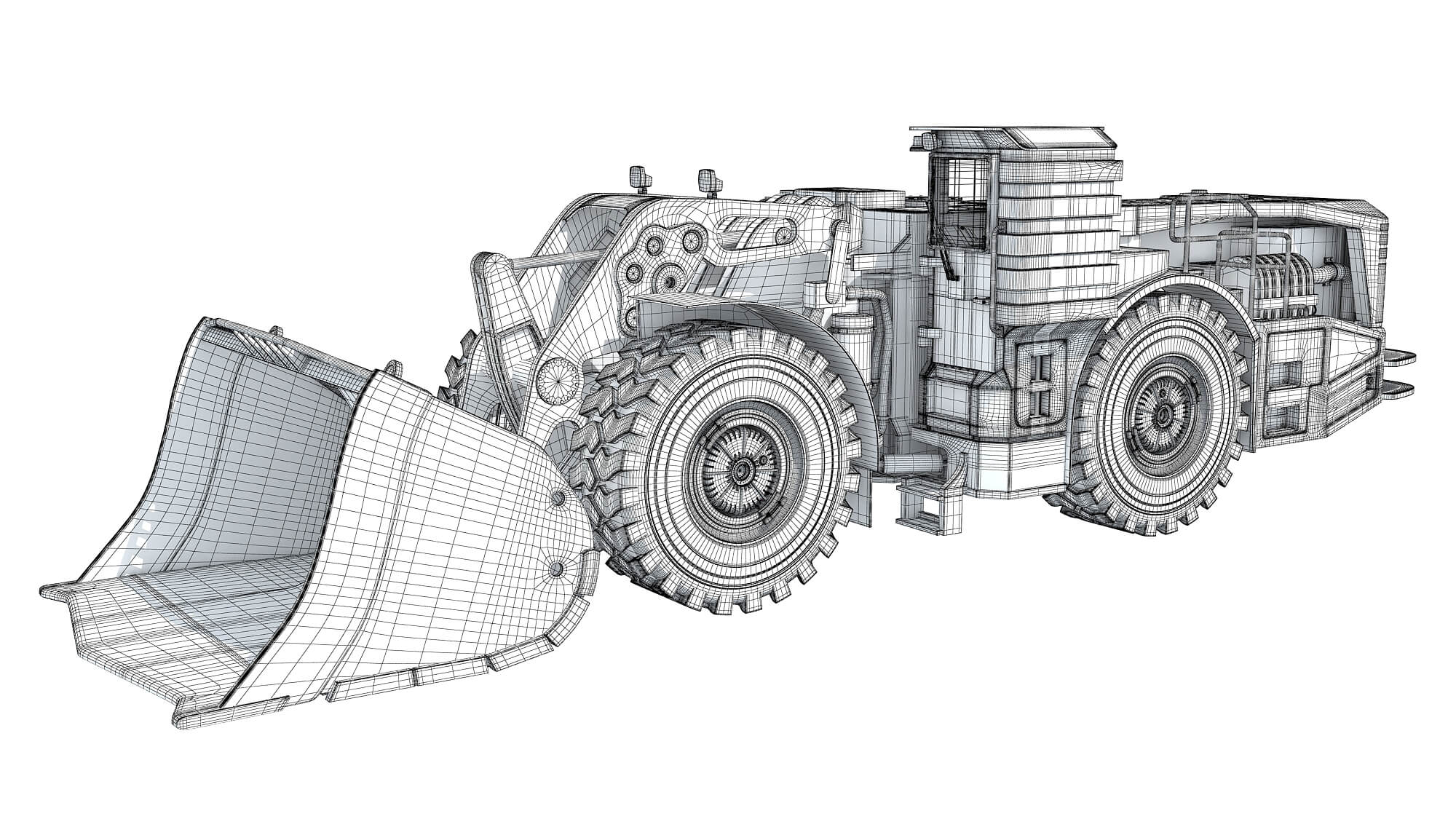 Underground Hard Rock Haulage Loader - 3D Model by 3D Horse