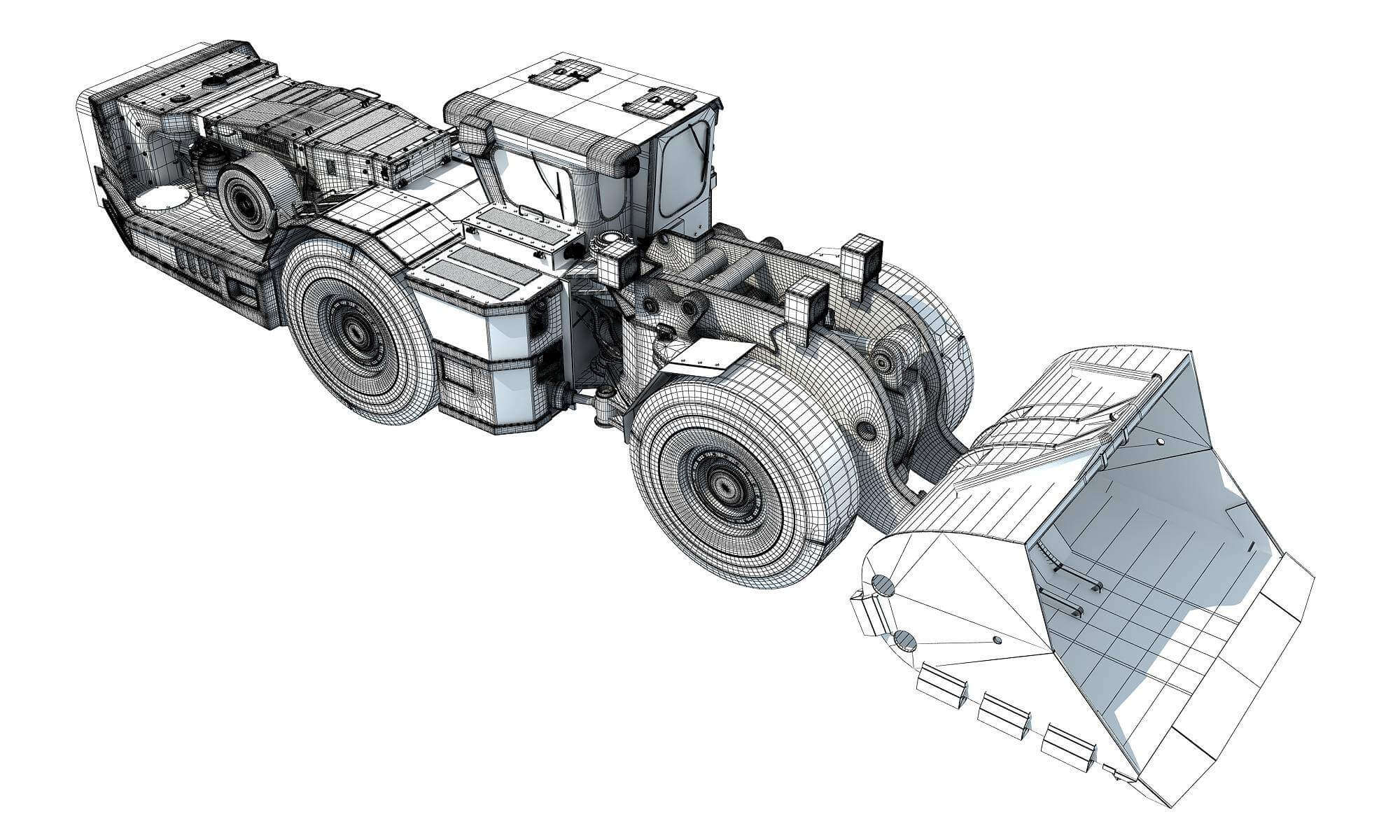 Underground Mining Loader - 3D Model by 3D Horse