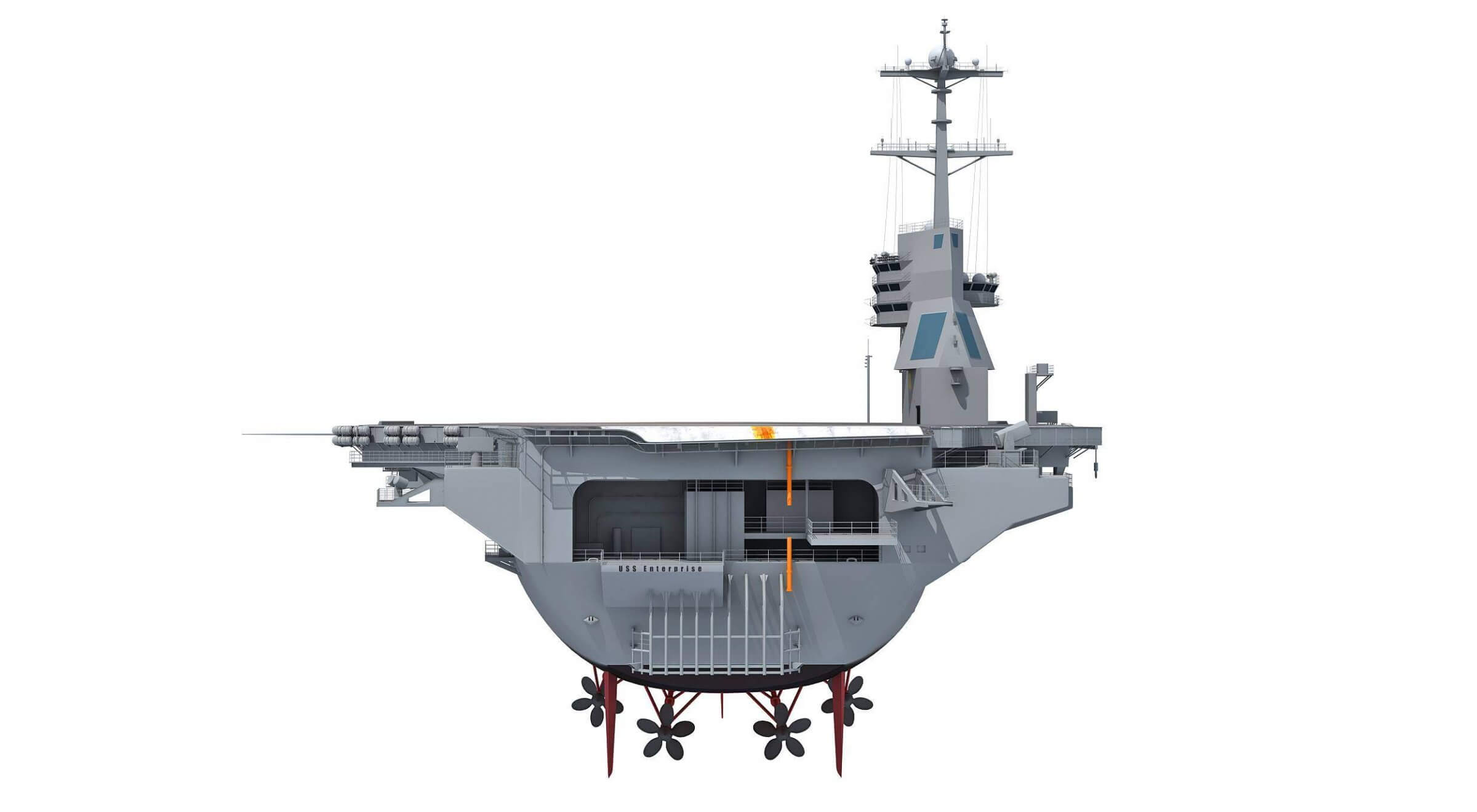 USS CVN 80 Aircraft Carrier - 3D Model by 3D Horse