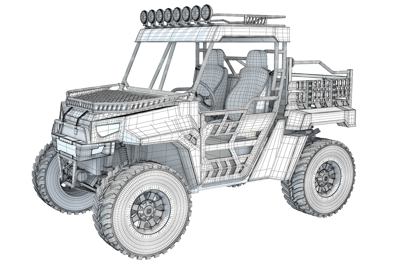 UTV Utility Vehicle - 3D Model by 3D Horse