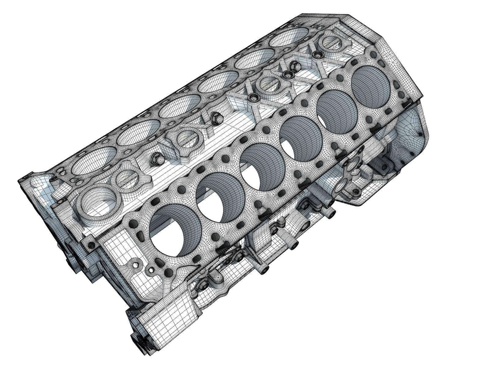V12 Engine Block - 3D Model by 3D Horse