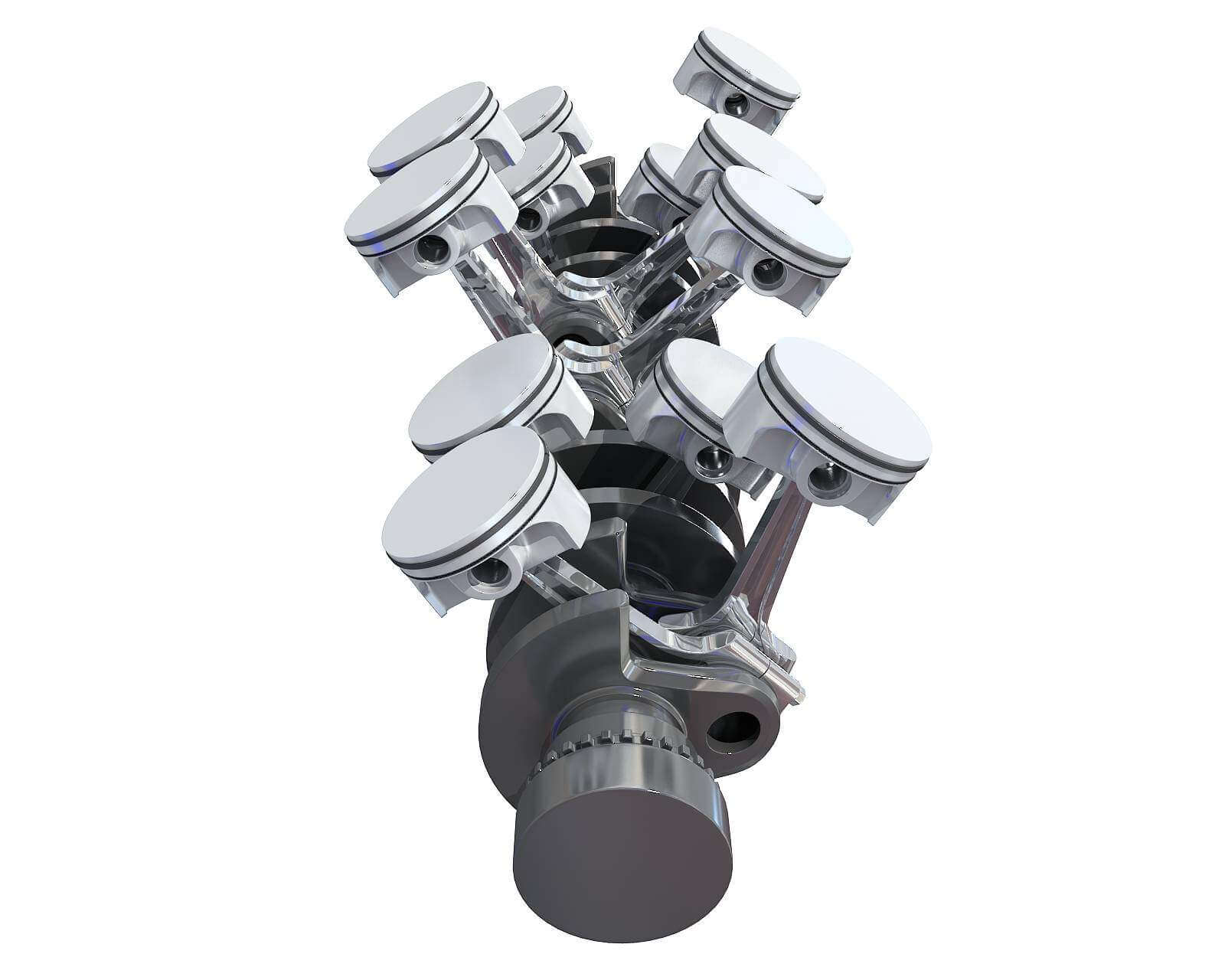 V12 Engine Cylinders - 3D Model by 3D Horse