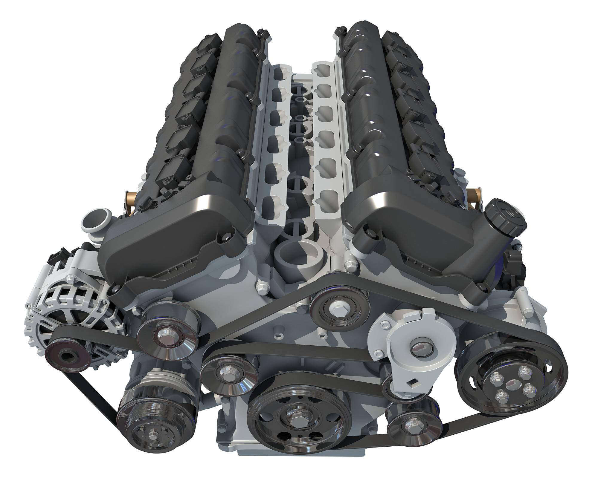 V12 Engine Full and Cutaway - 3D Model by 3D Horse
