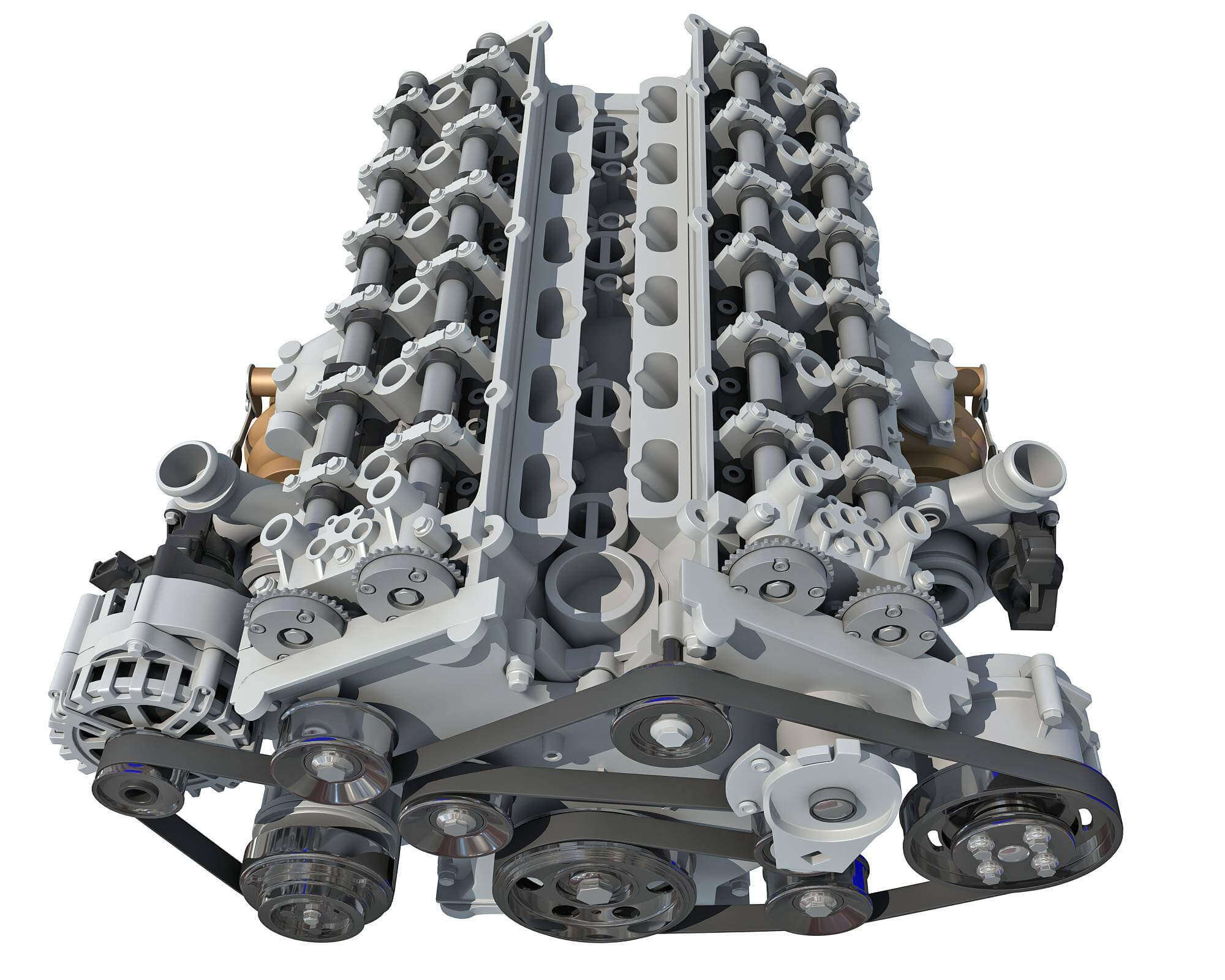 V12 Engine Full and Cutaway - 3D Model by 3D Horse