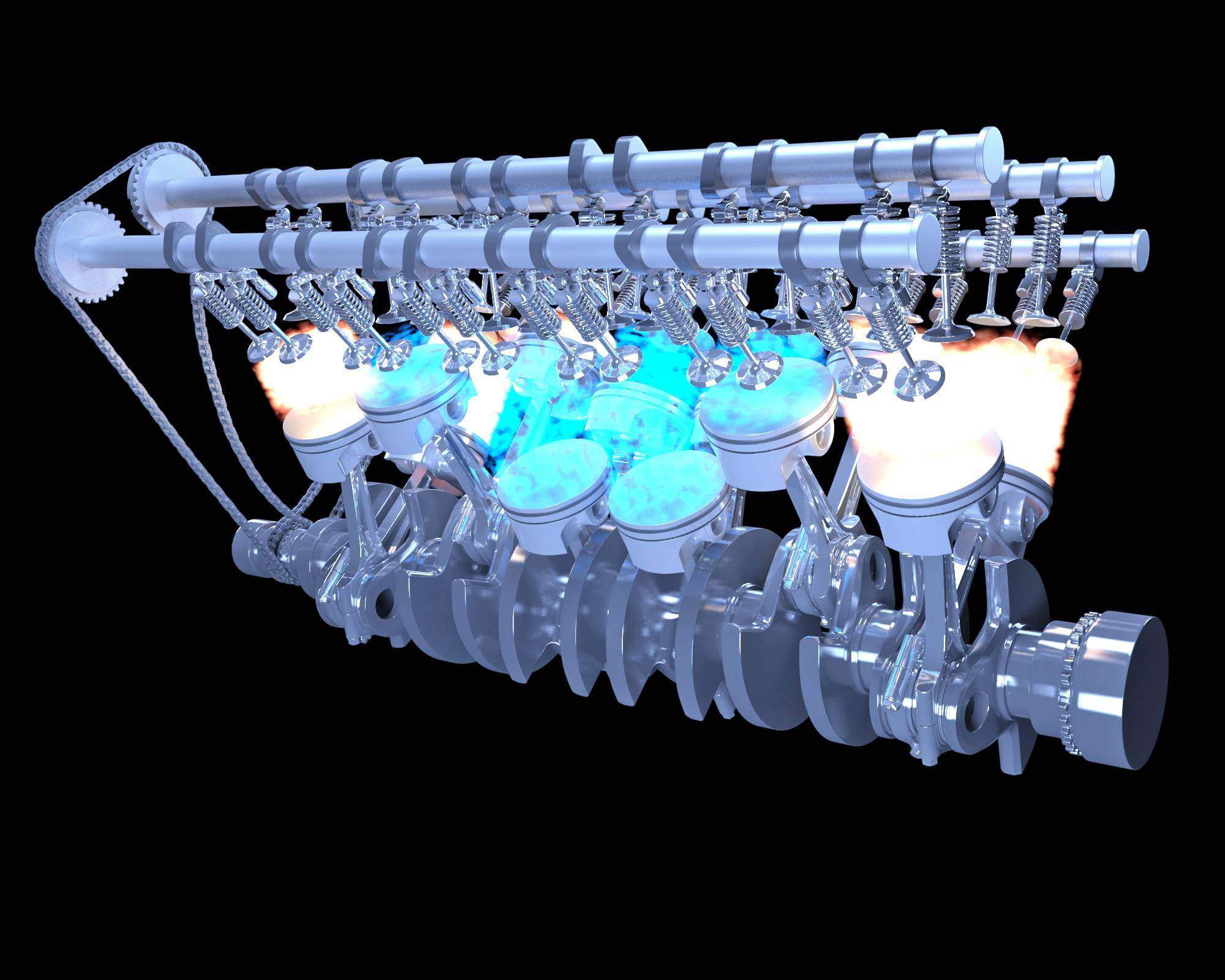 V12 Engine Ignition - 3D Model by 3D Horse