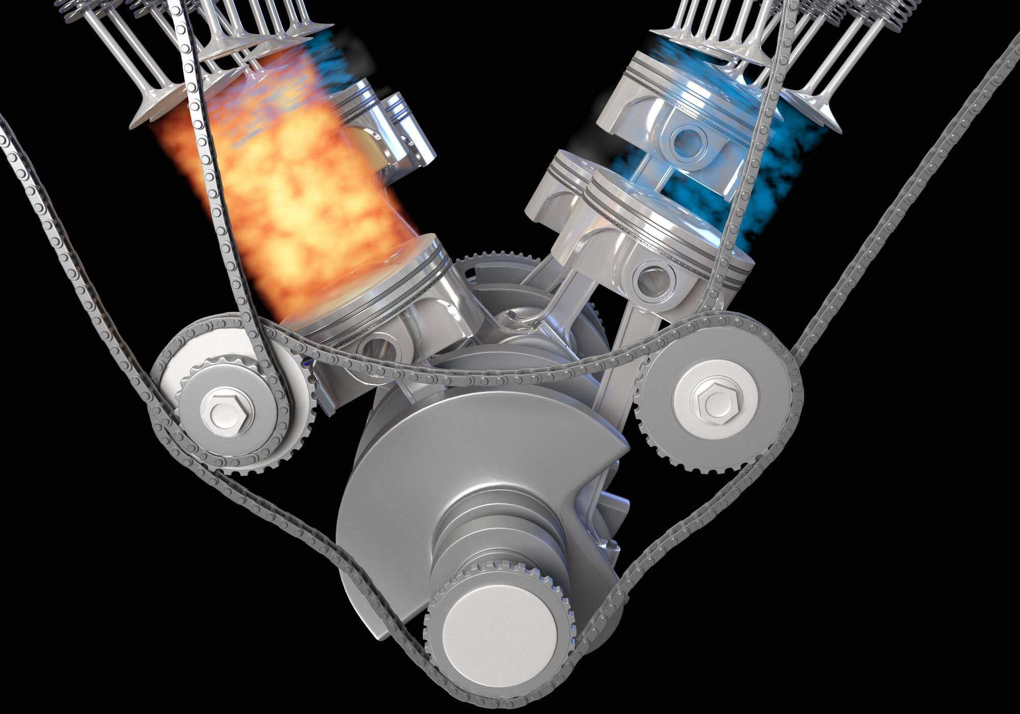 V6 Engine with Gasoline Ignition - 3D Model by 3D Horse