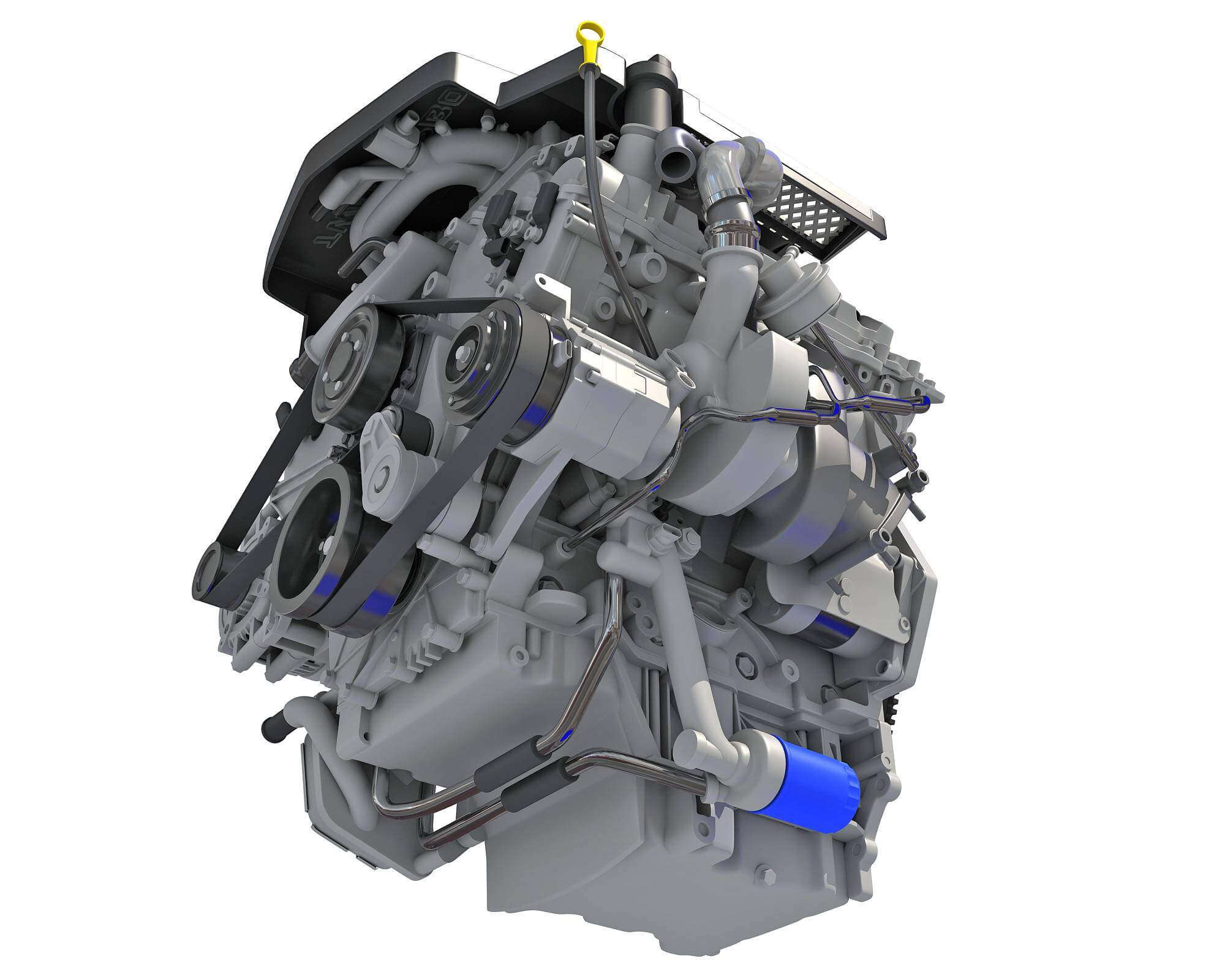 V6 Engine - 3D Model by 3D Horse