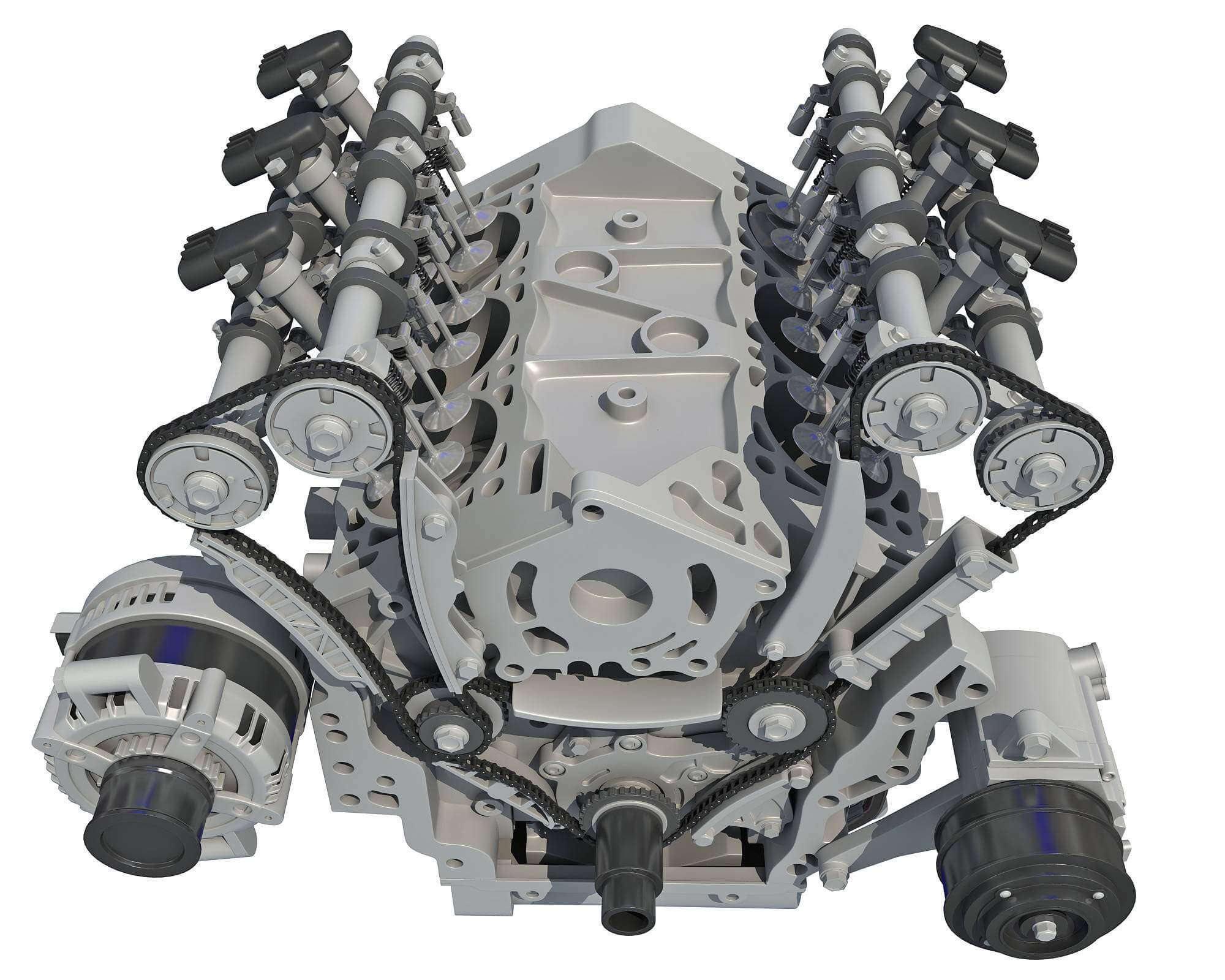 V6 Engine - 3D Model by 3D Horse