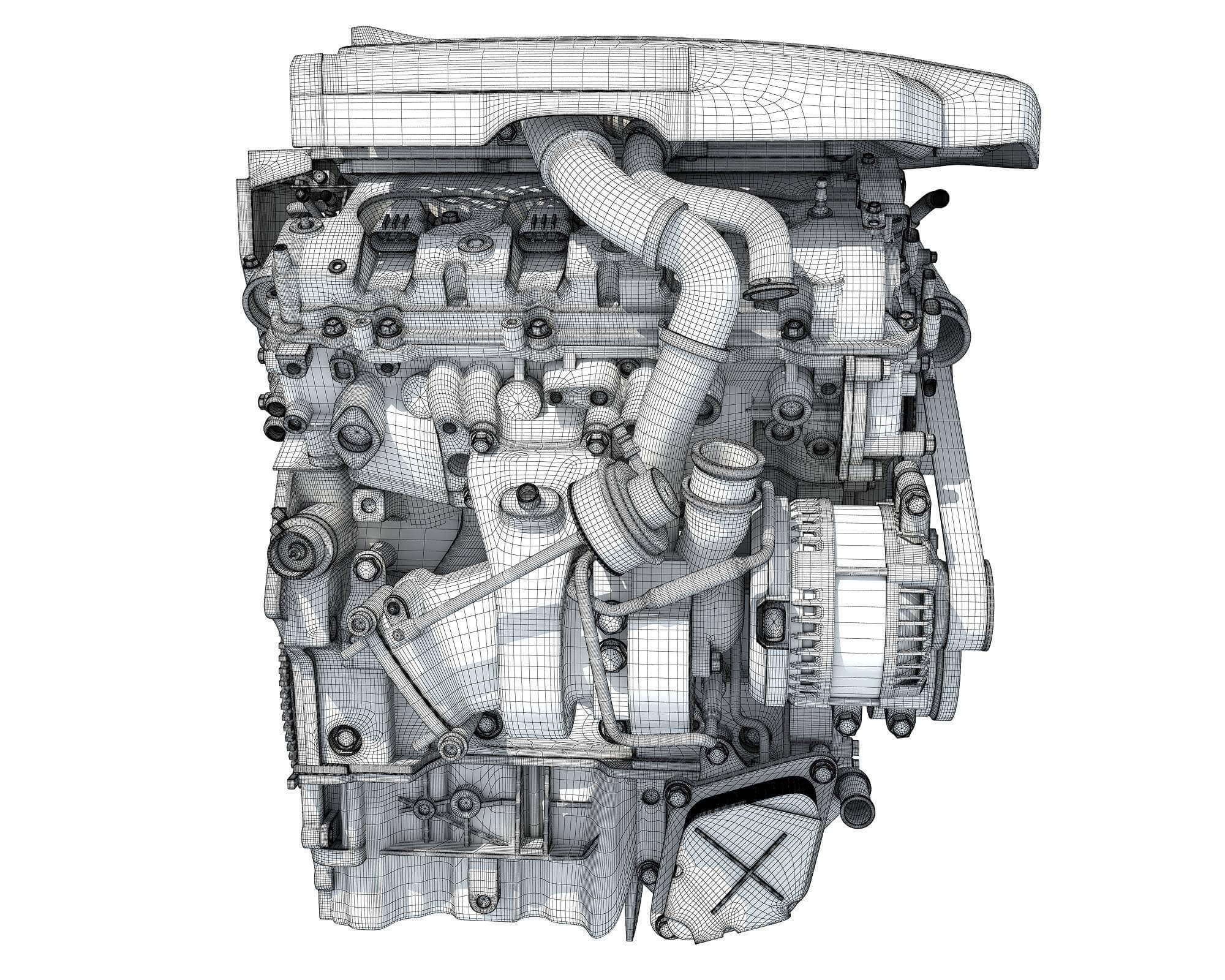 V6 Engine - 3D Model by 3D Horse