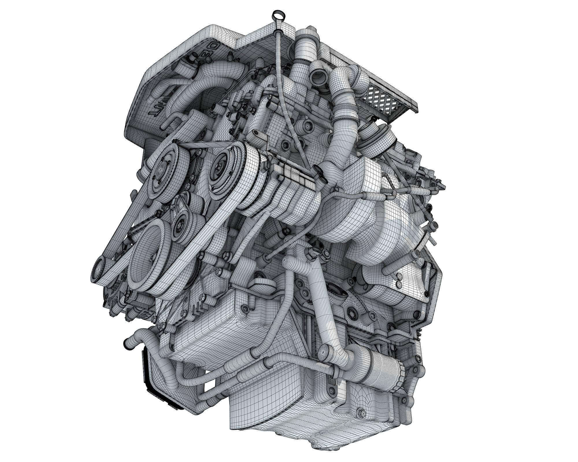 V6 Engine - 3D Model by 3D Horse