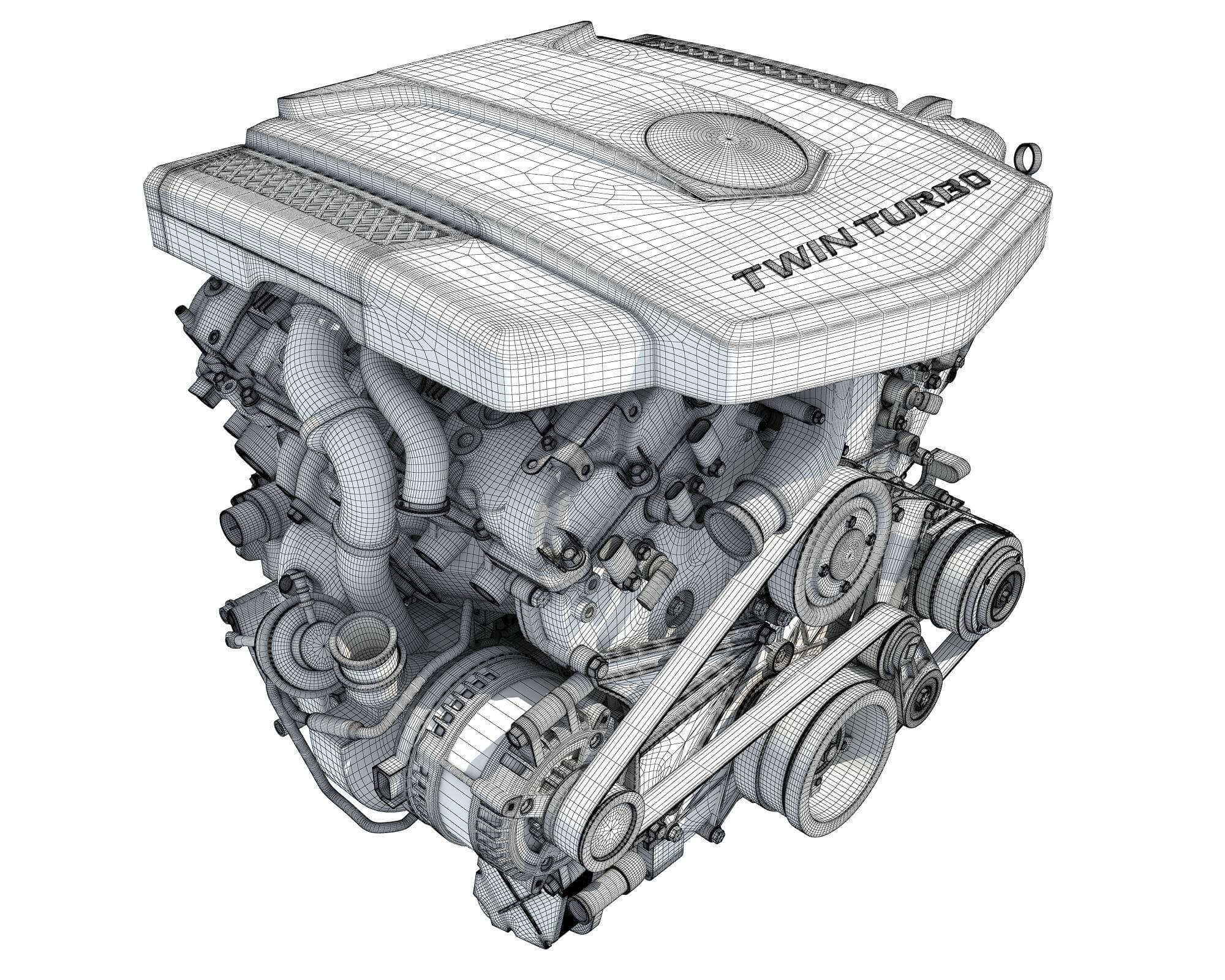 V6 Engine - 3D Model by 3D Horse