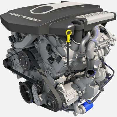 V6 Engine - 3D Model by 3D Horse