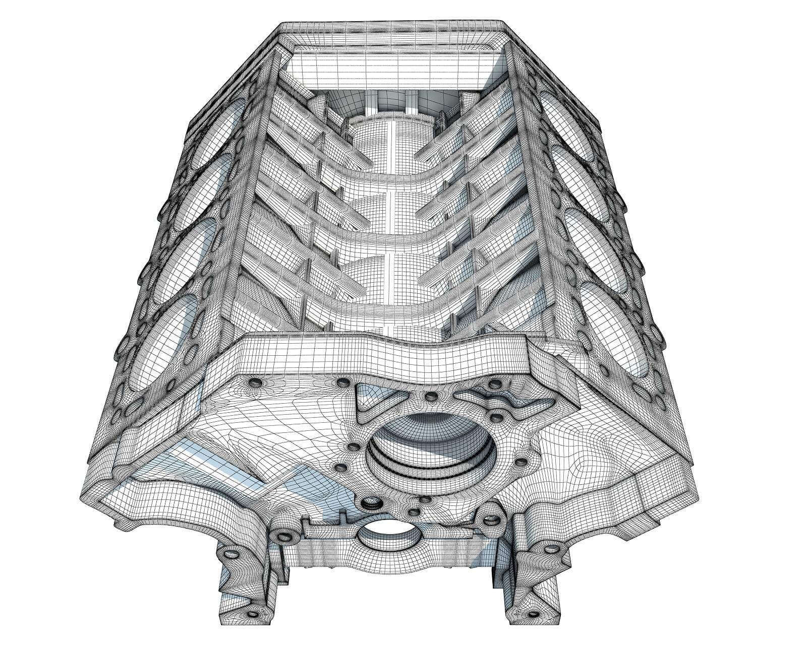 V8 Engine Block - 3D Model by 3D Horse