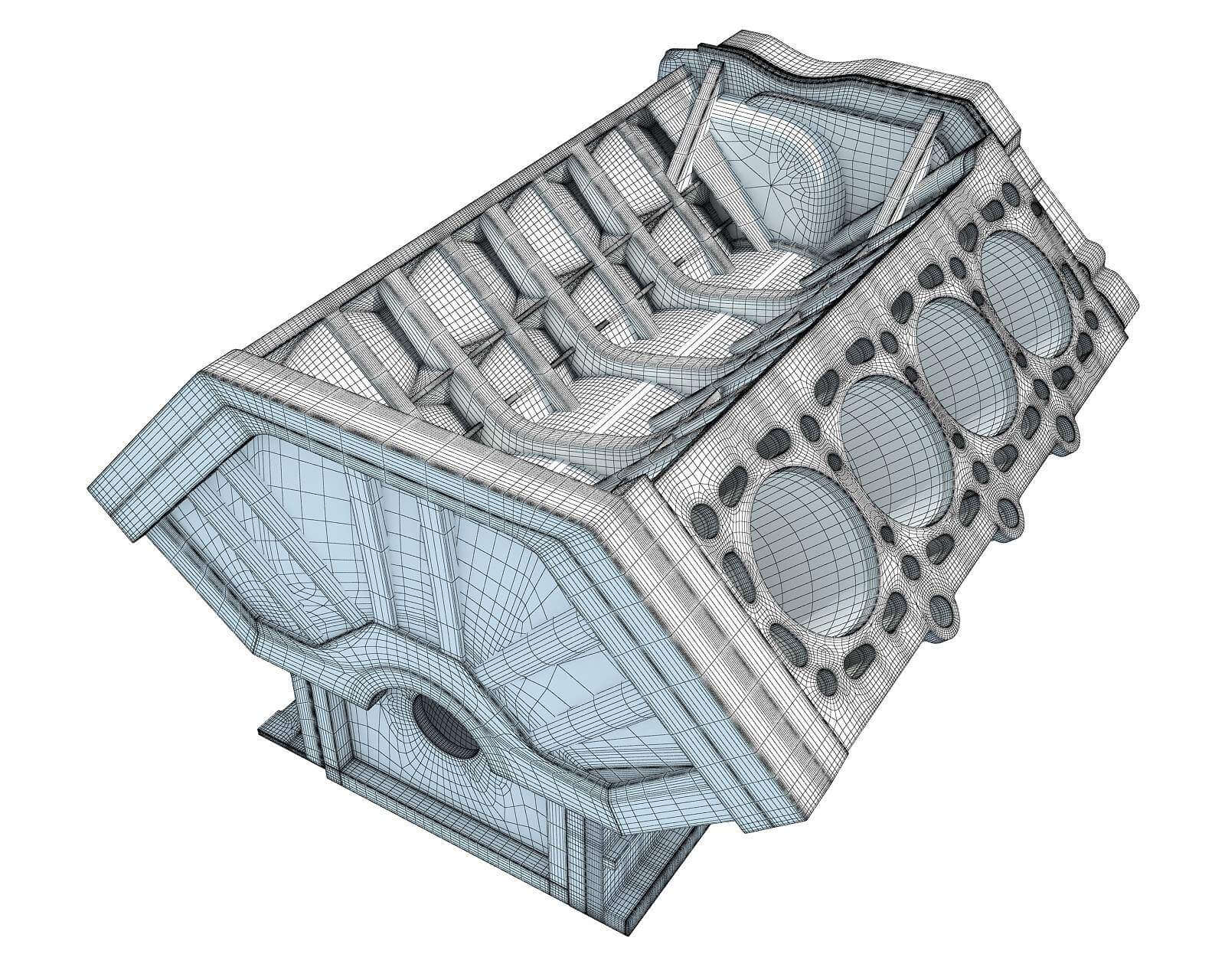 V8 Engine Block - 3D Model by 3D Horse