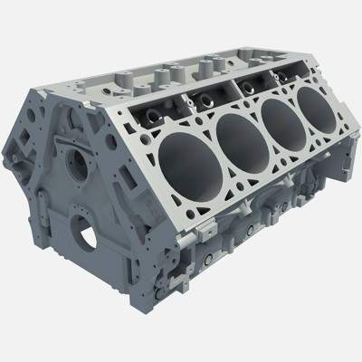 V8 Engine Block - 3D Model by 3D Horse