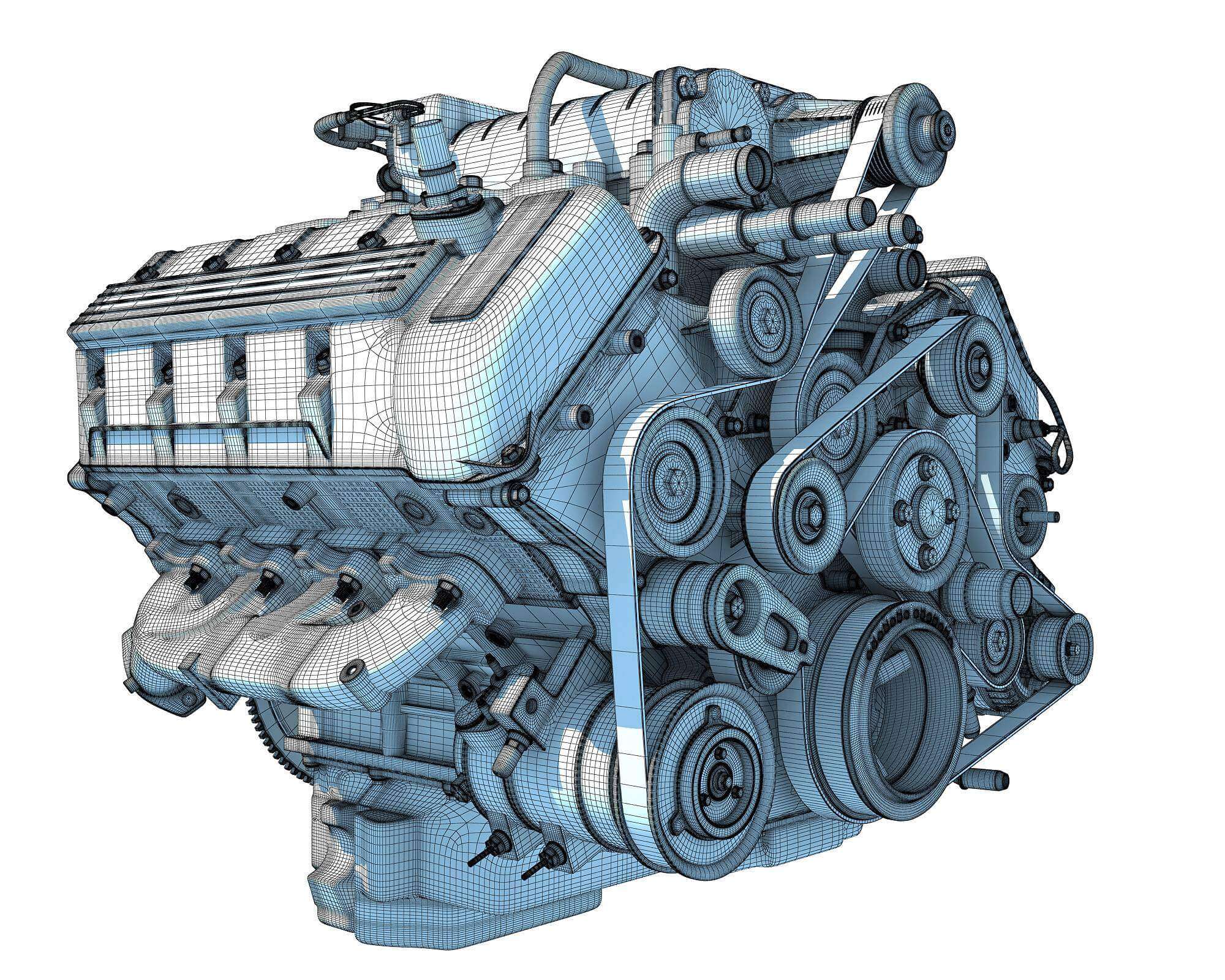 V8 Engine - 3D Model by 3D Horse
