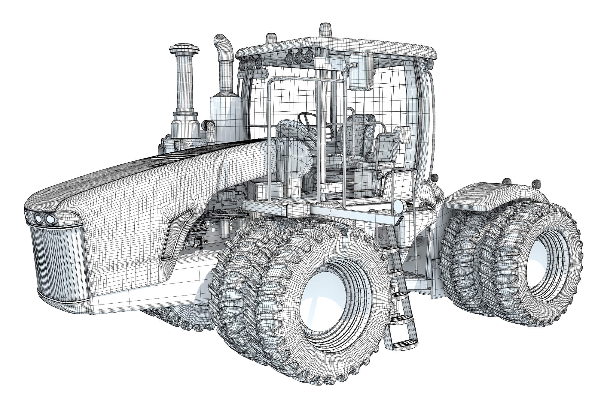 Versatile Wheeled Articulated Tractor - 3D Model by 3D Horse