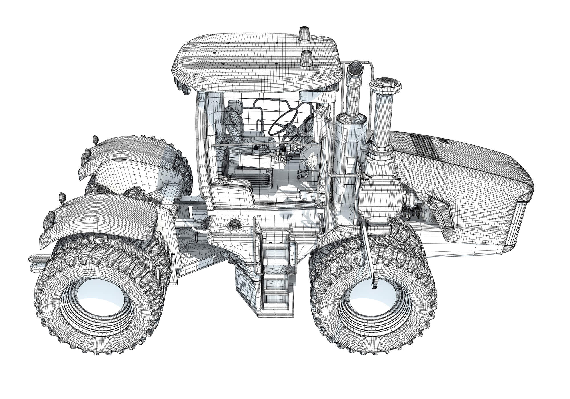 Versatile Wheeled Articulated Tractor - 3D Model by 3D Horse