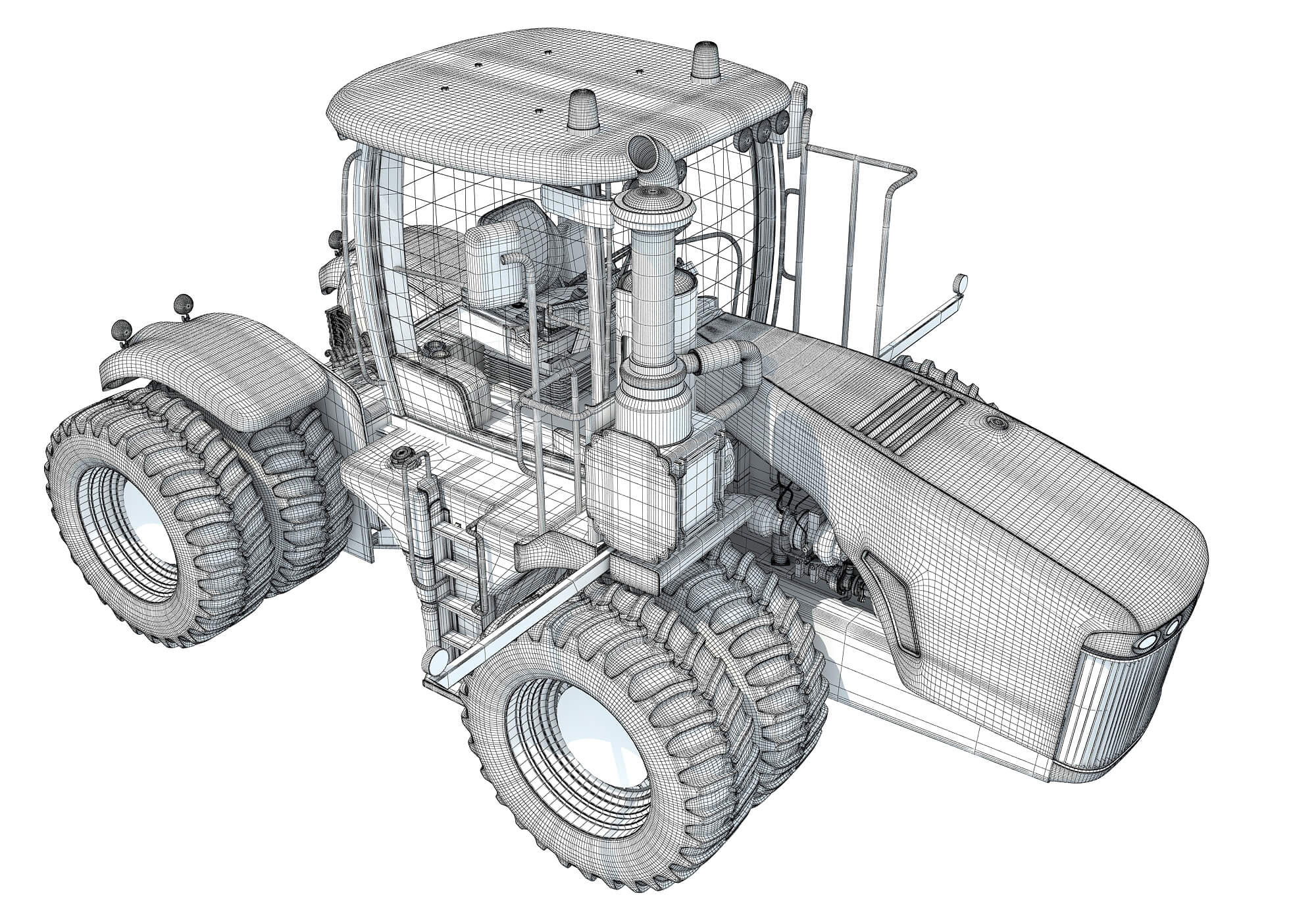Versatile Wheeled Articulated Tractor - 3D Model by 3D Horse