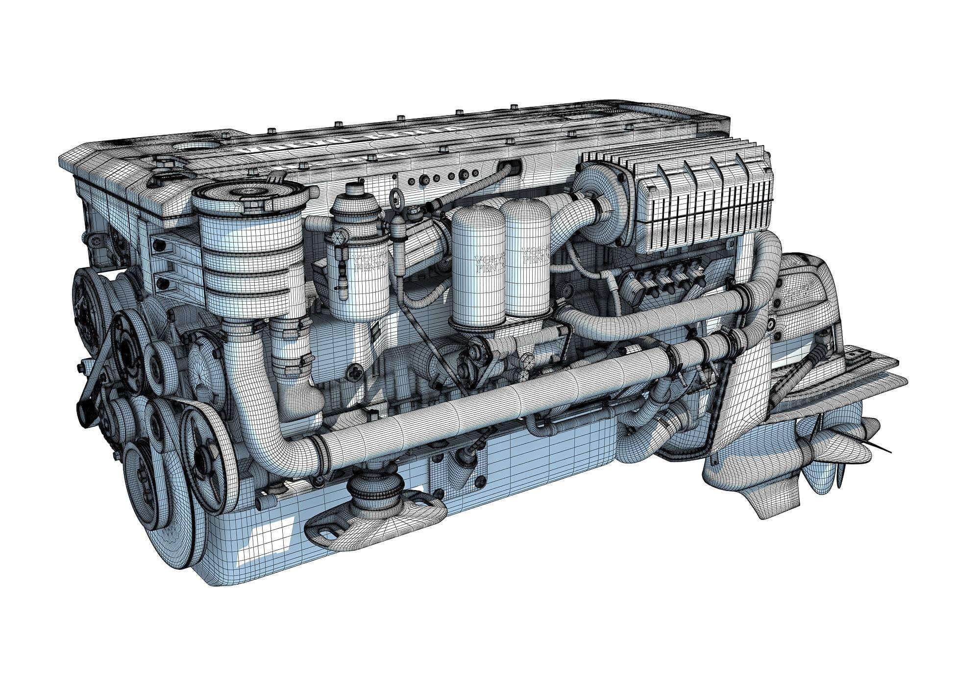 Volvo Penta Marine Engine - 3D Model by 3D Horse