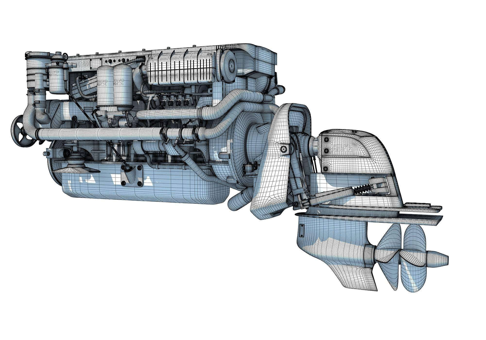 Volvo Penta Marine Engine - 3D Model by 3D Horse