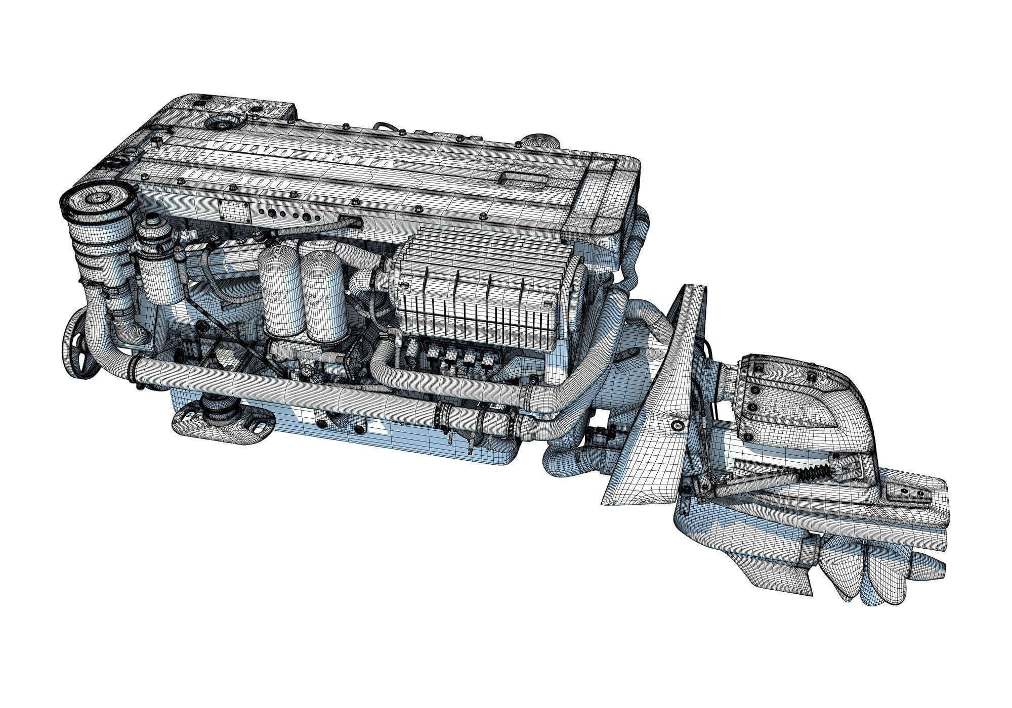 Volvo Penta Marine Engine - 3D Model by 3D Horse