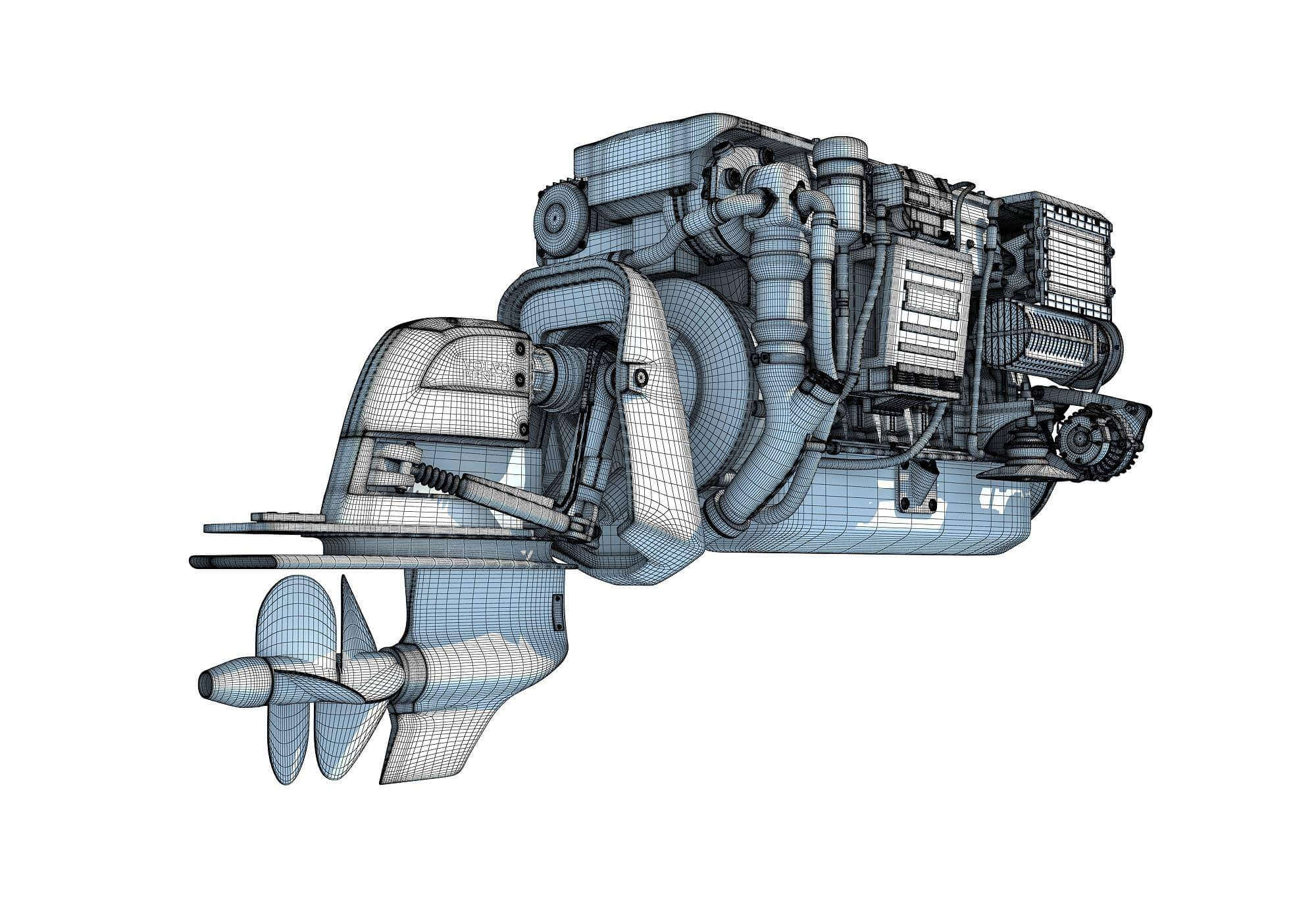Volvo Penta Marine Engine - 3D Model by 3D Horse