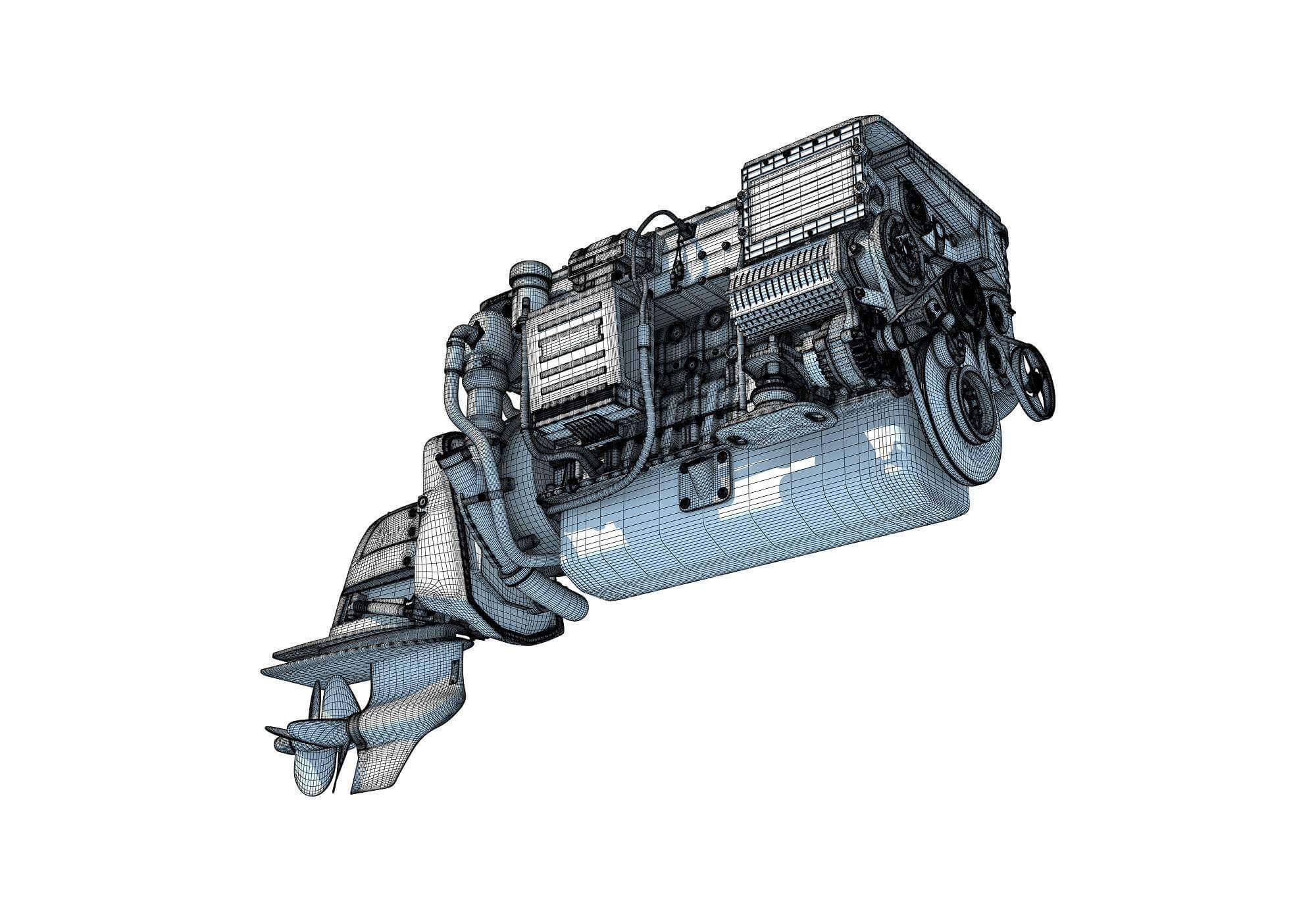 Volvo Penta Marine Engine - 3D Model by 3D Horse