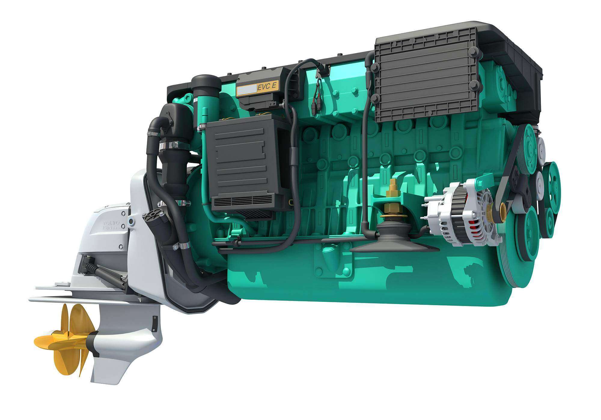 Volvo Penta Powerboat Engine - 3D Model by 3D Horse