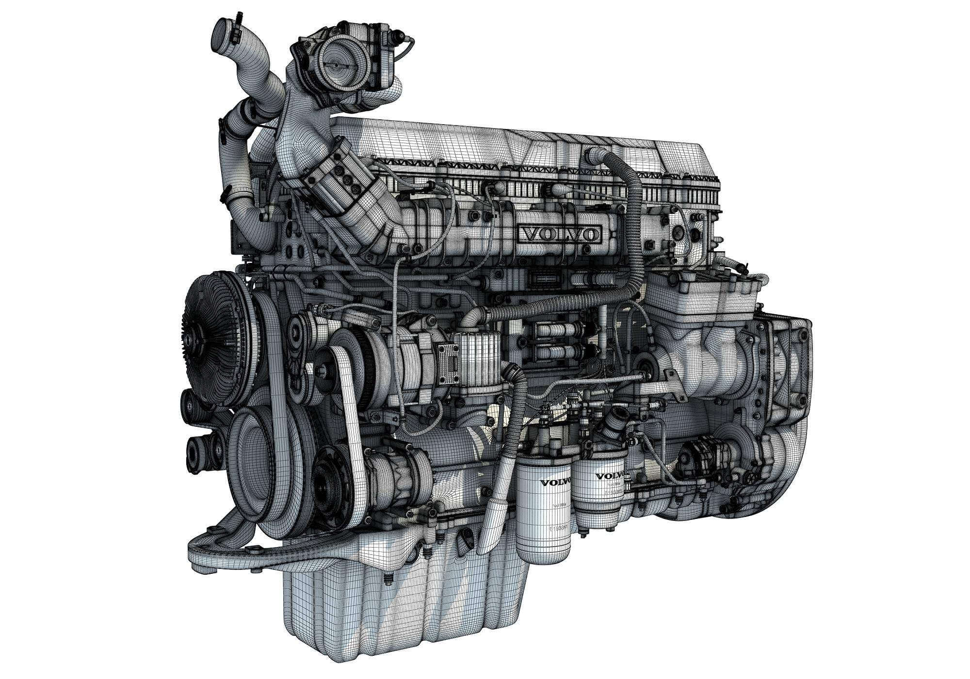 Volvo Powertrain D13 Engine - 3D Model by 3D Horse