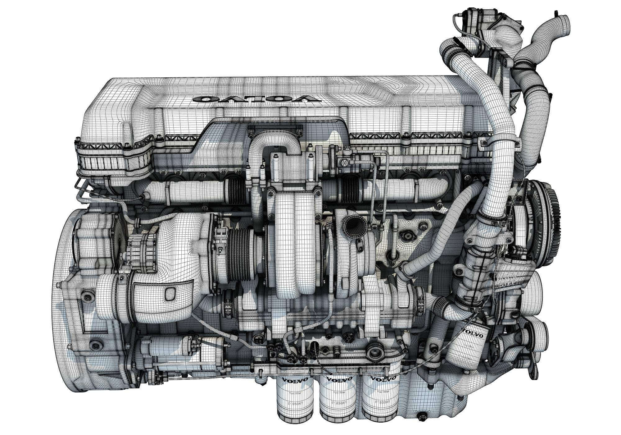 Volvo Powertrain D13 Engine - 3D Model by 3D Horse