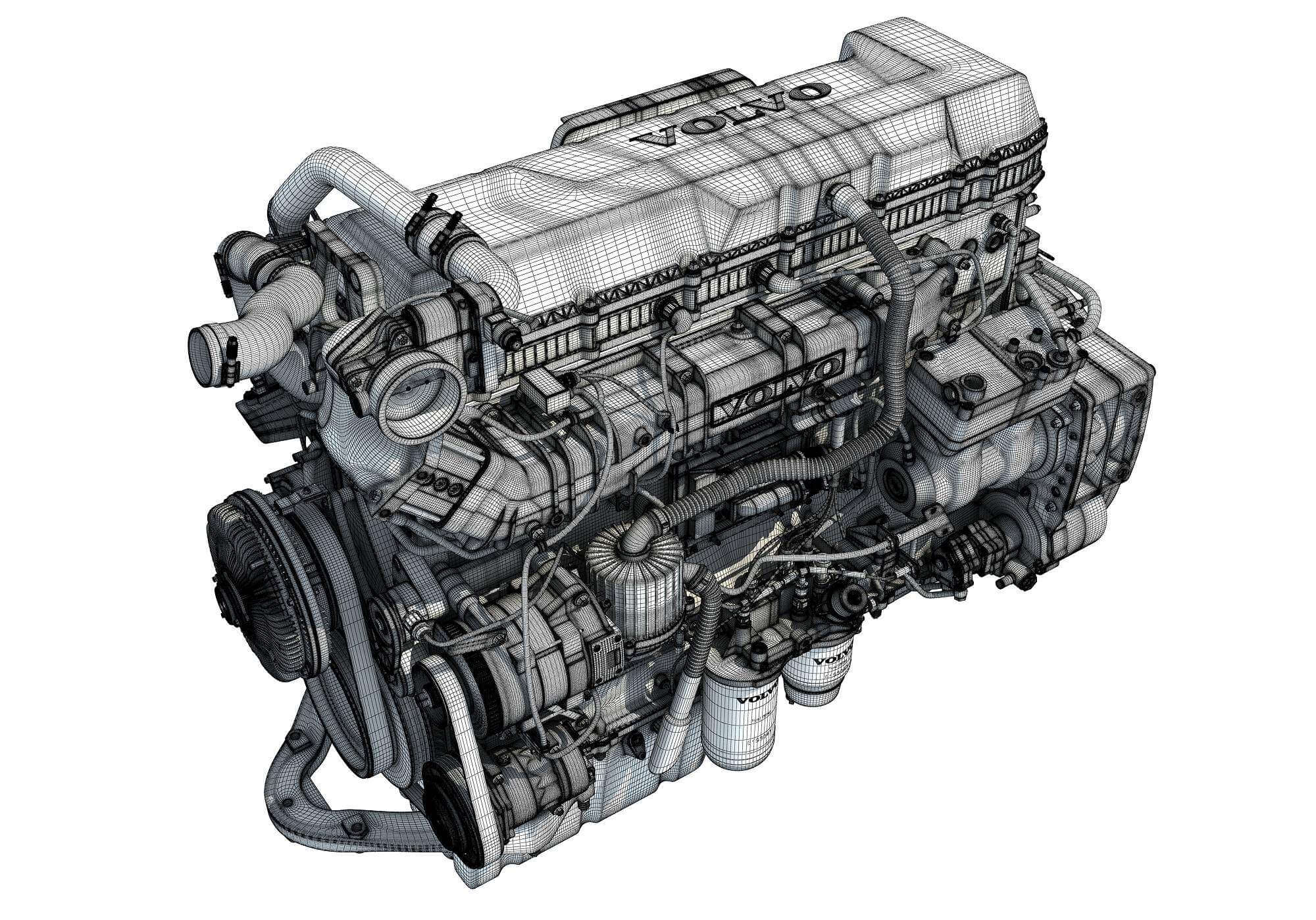 Volvo Powertrain D13 Engine - 3D Model by 3D Horse