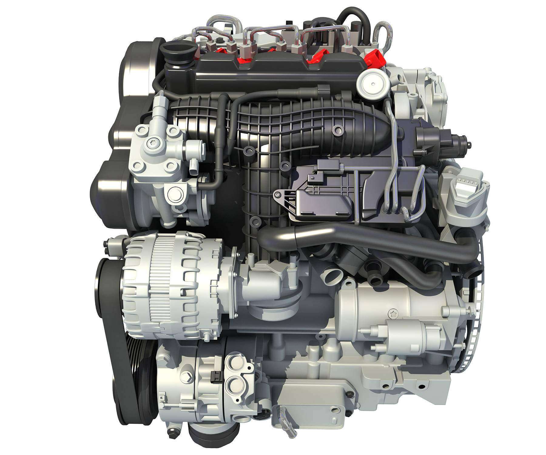 Volvo Supercharged Diesel Engine S60 T6 Drive-E 3D Model by 3D Horse